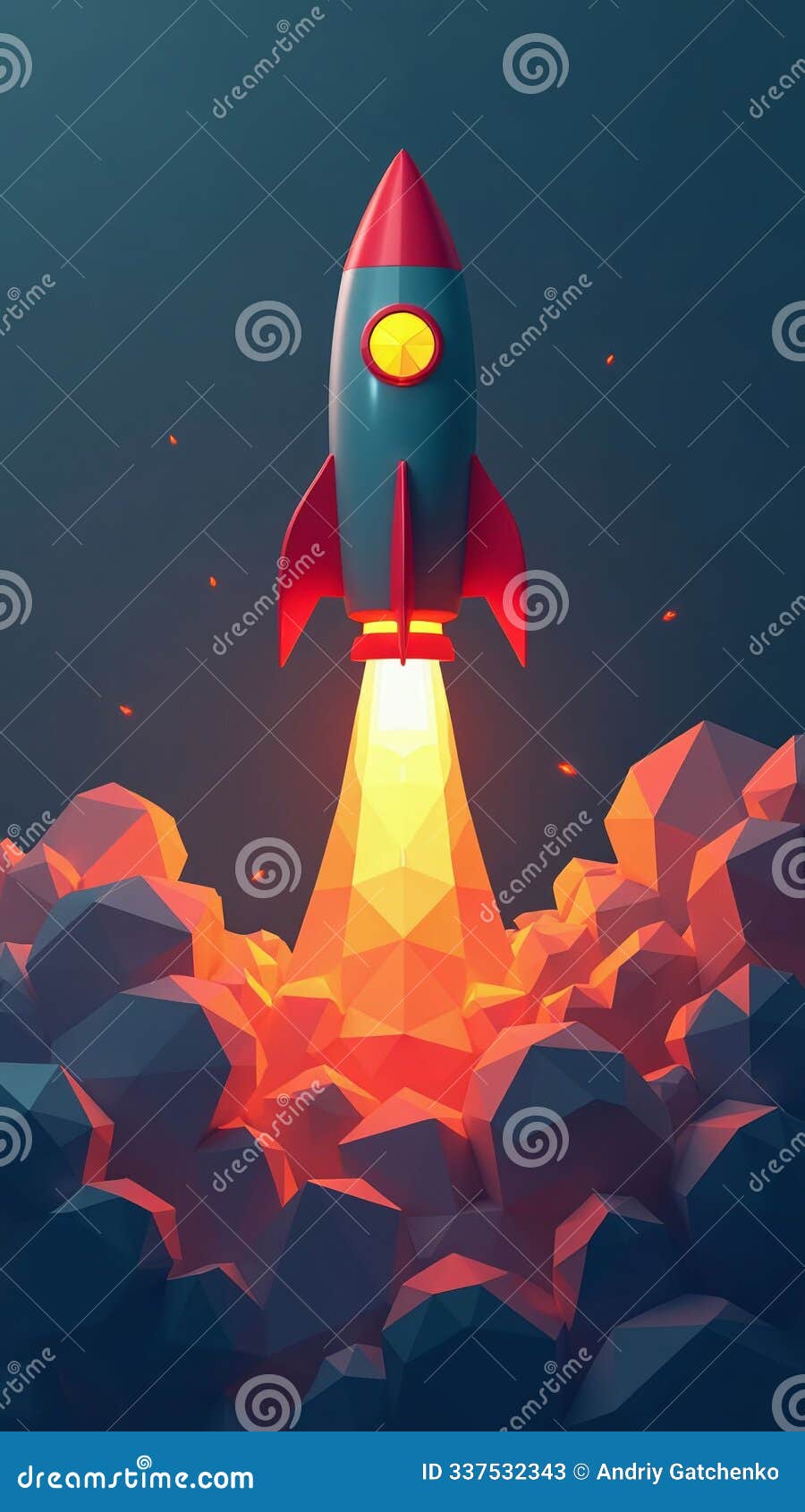 Geometric Rocket Shapes with Clean, Sharp Lines, Representing the ...