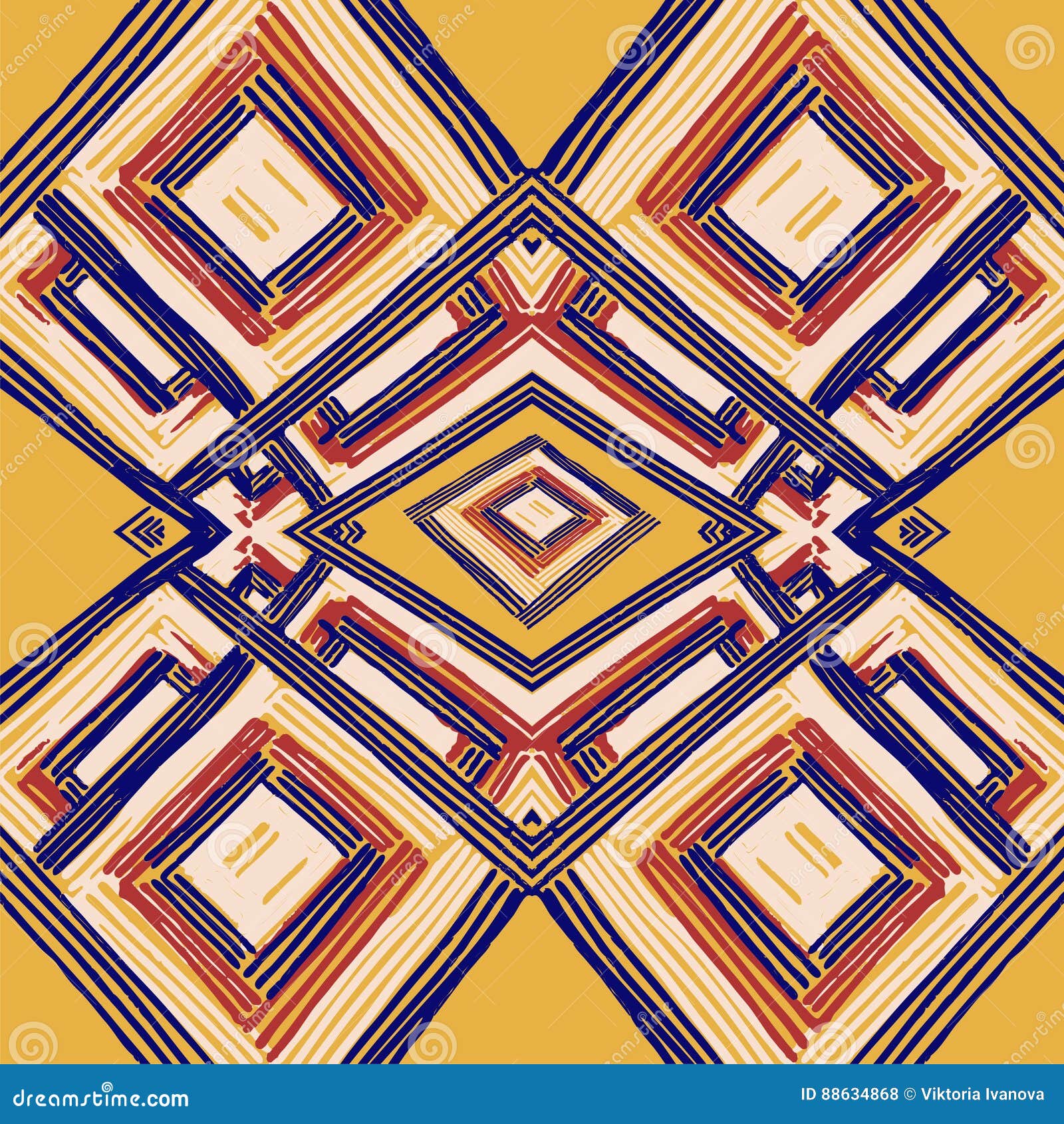 Geometric Romb Print in Vector Stock Vector - Illustration of etnic ...