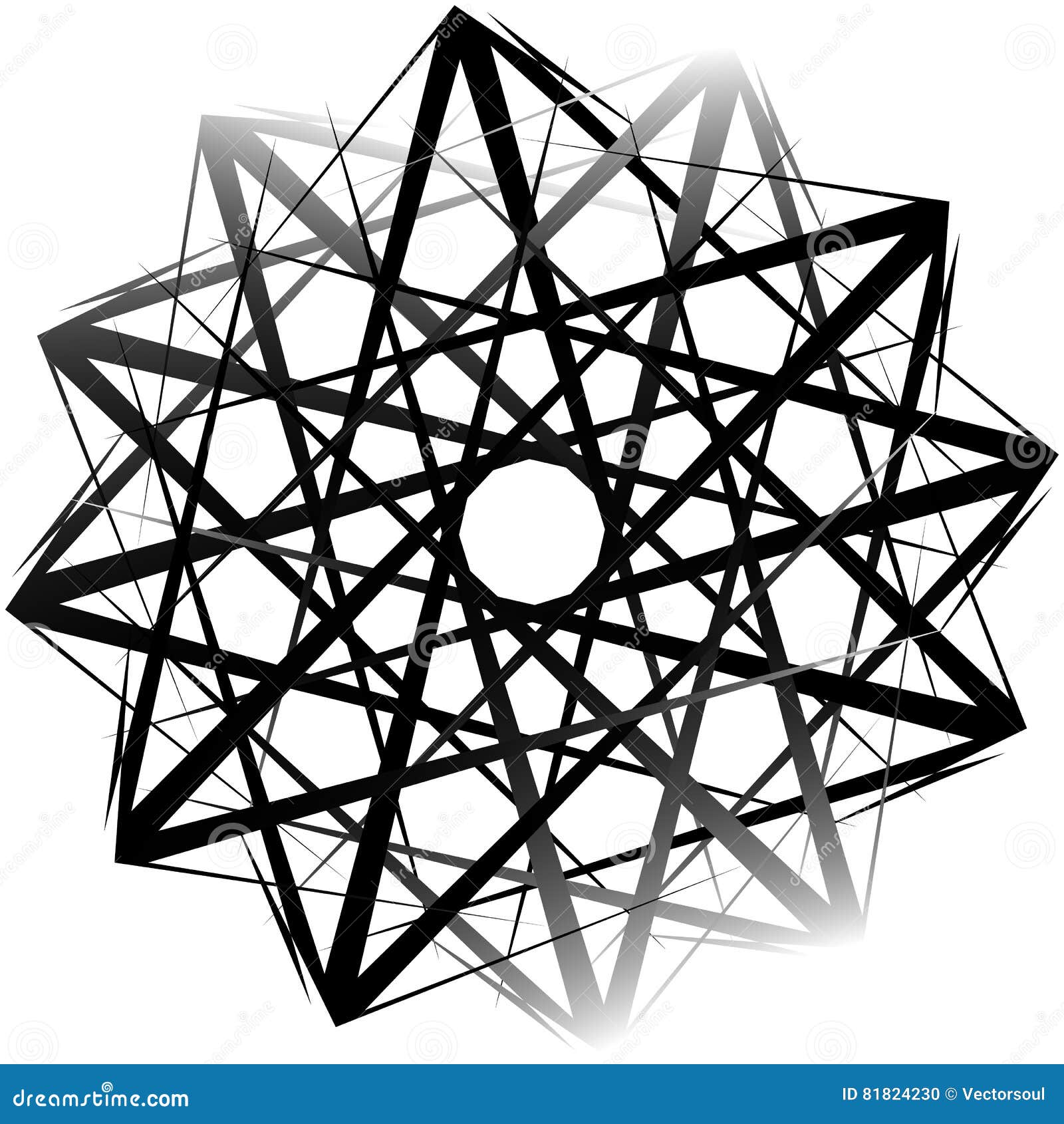 Geometric Rotating Elements - Radial Shapes. Spiral, Vortex Elem ...