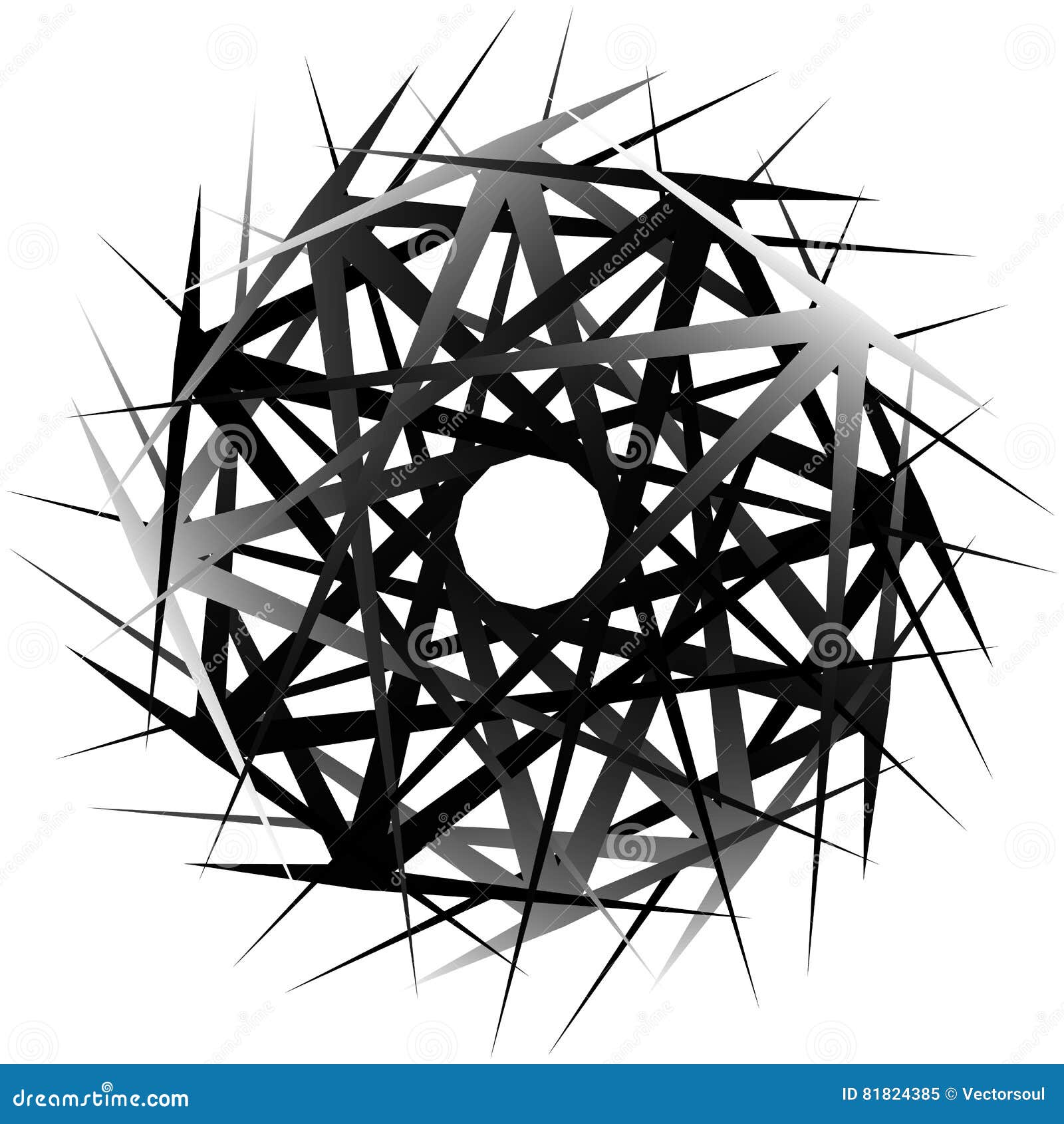 Geometric Rotating Elements - Radial Shapes. Spiral, Vortex Elem ...