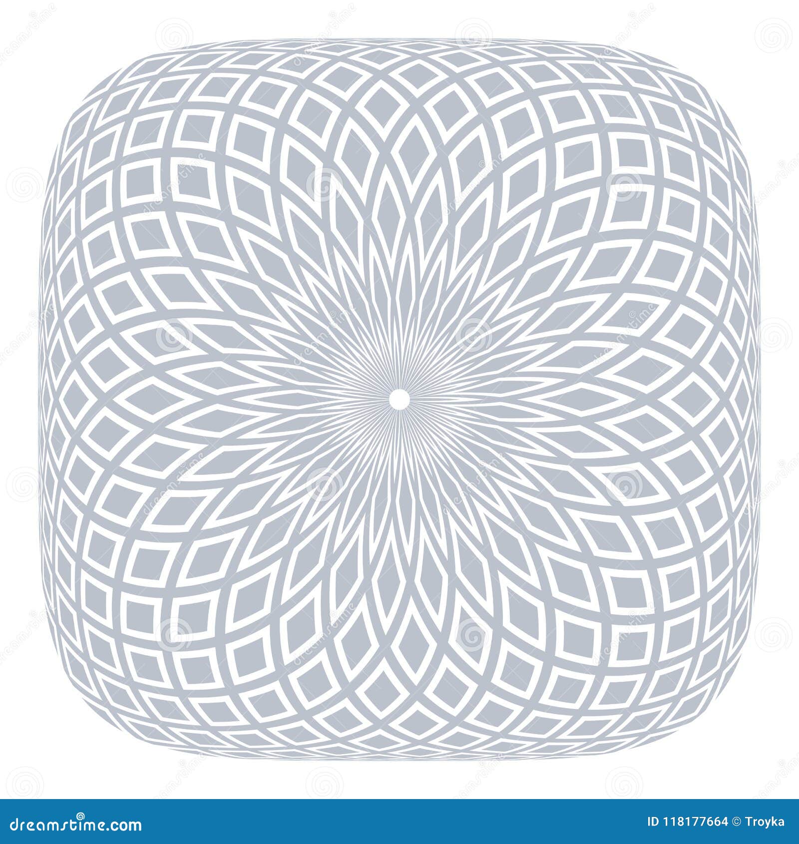 Geometric Rotation Pattern in Square 3D Shape. Stock Vector ...