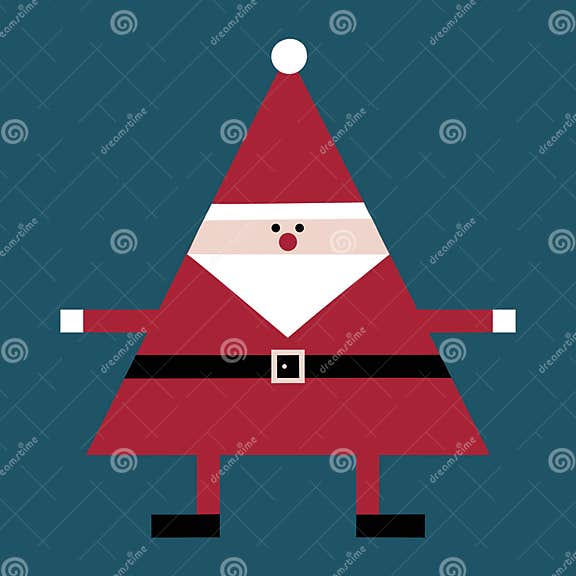 Geometric Santa stock illustration. Illustration of angle - 294587704