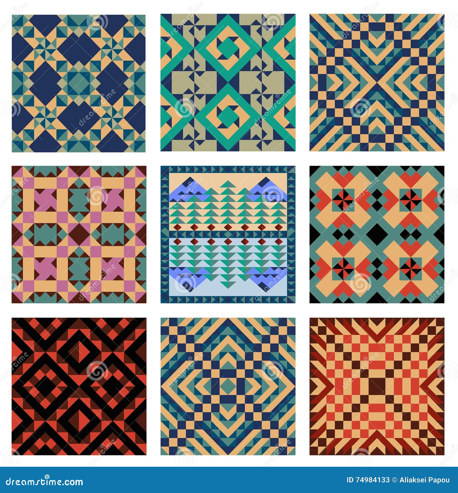 Geometric Scandinavian Pattern Stock Vector - Illustration of square ...