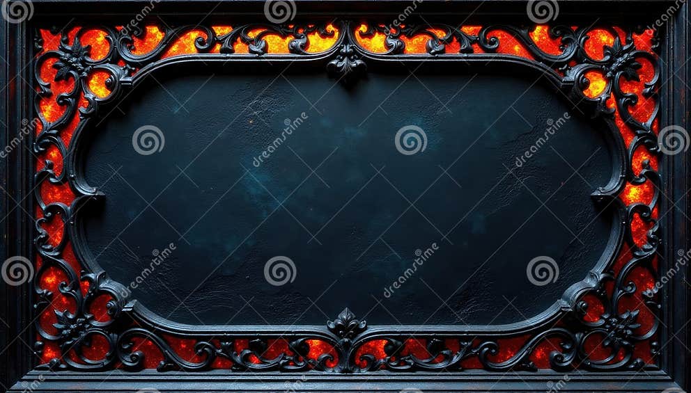 Geometric Scrollwork Etched in Dark Stained Frame, Light, Texture ...