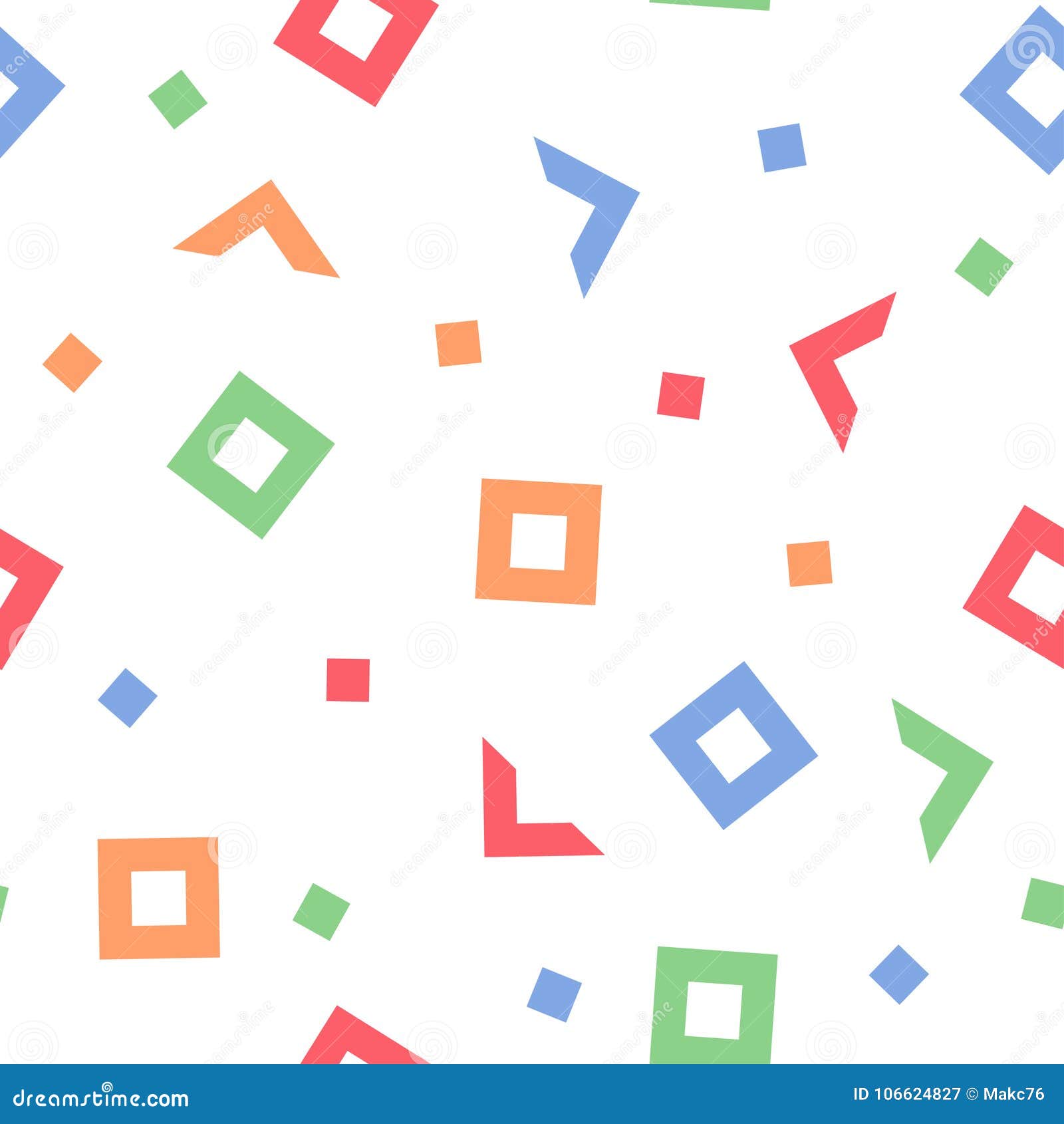 Geometric Seamless Abstract Geometric Pattern in Retro Memphis Style ...