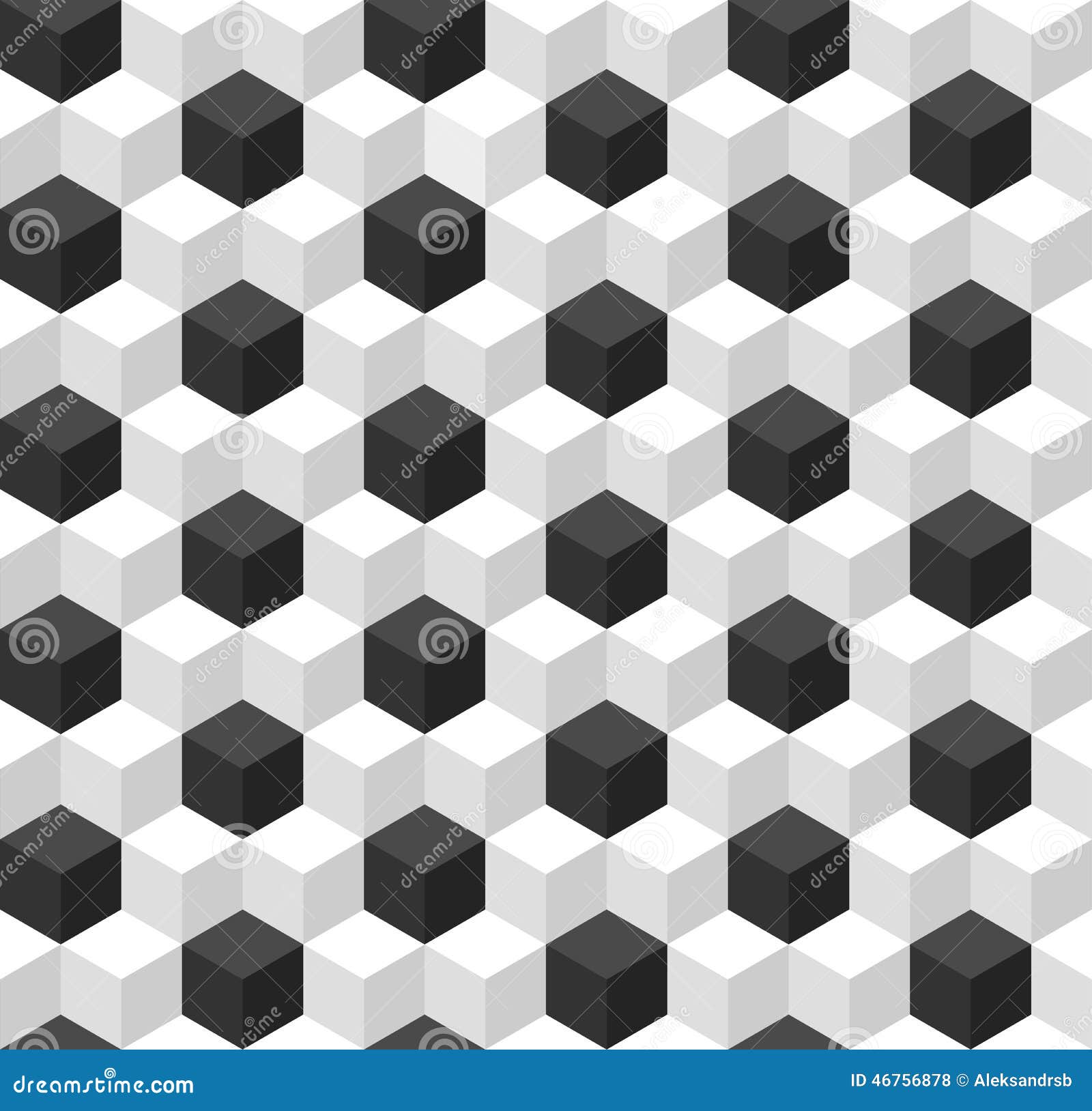 Geometric Seamless Background with Cubes Stock Vector - Illustration of ...
