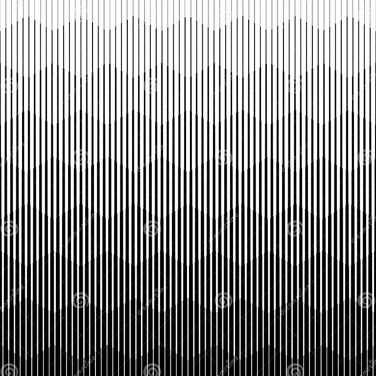 Geometric Seamless Border. Gradient Pattern. Halftone Linear Texture. Abstract Line Gradation ...