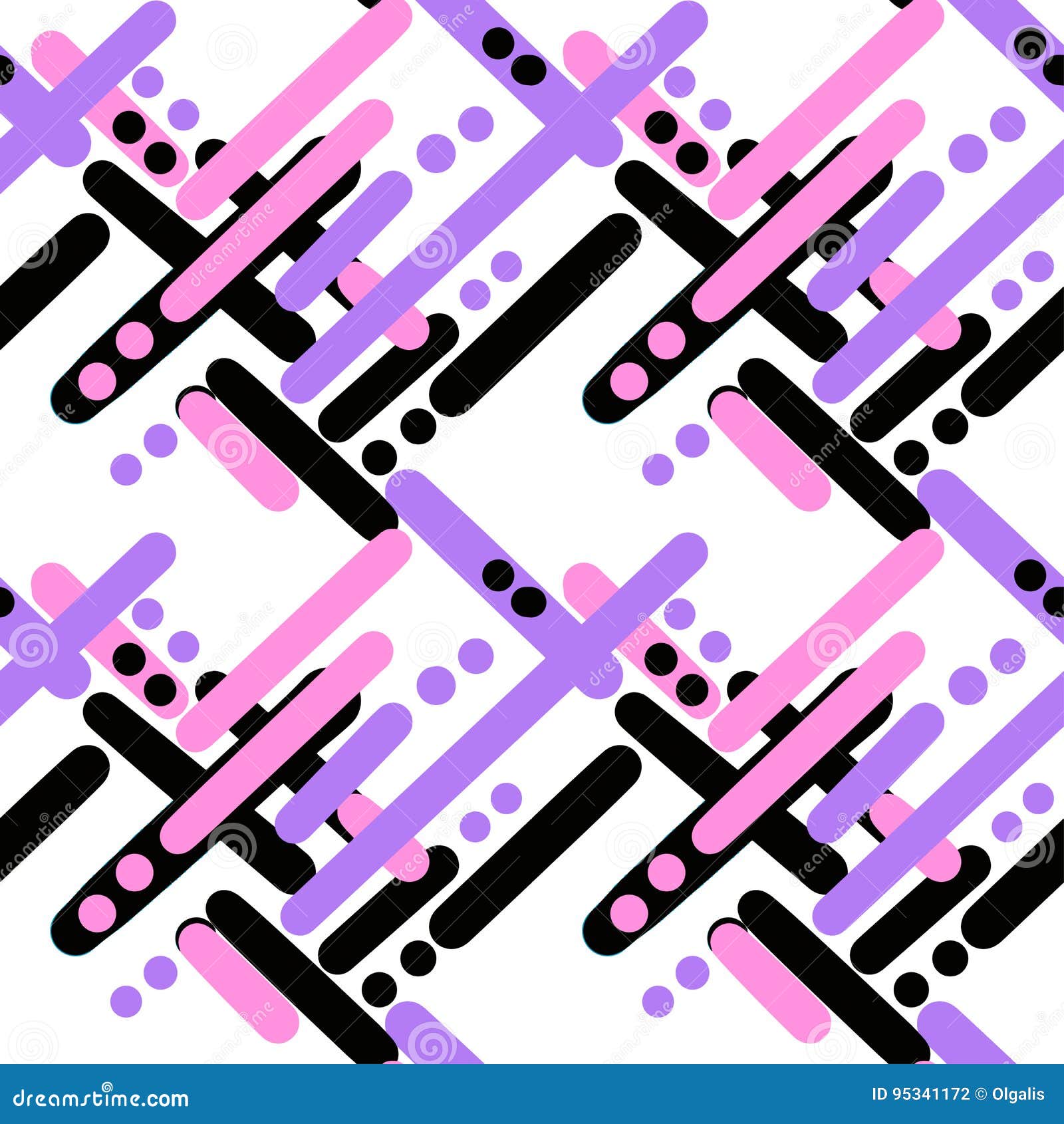 Geometric Seamless Diagonal Shapes Pattern. Stock Illustration ...