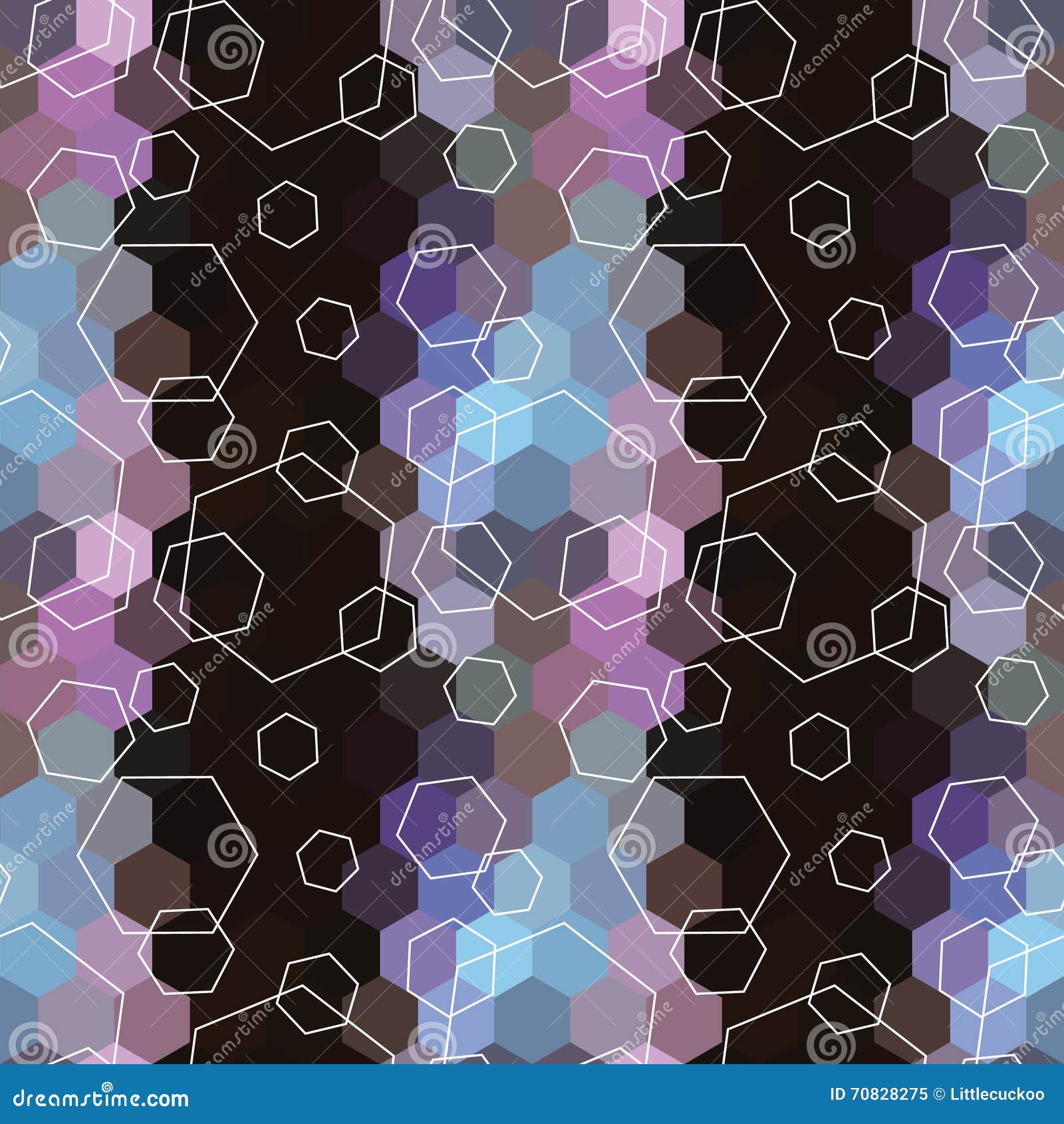 Geometric Seamless Hexagon Abstract Background Stock Vector ...