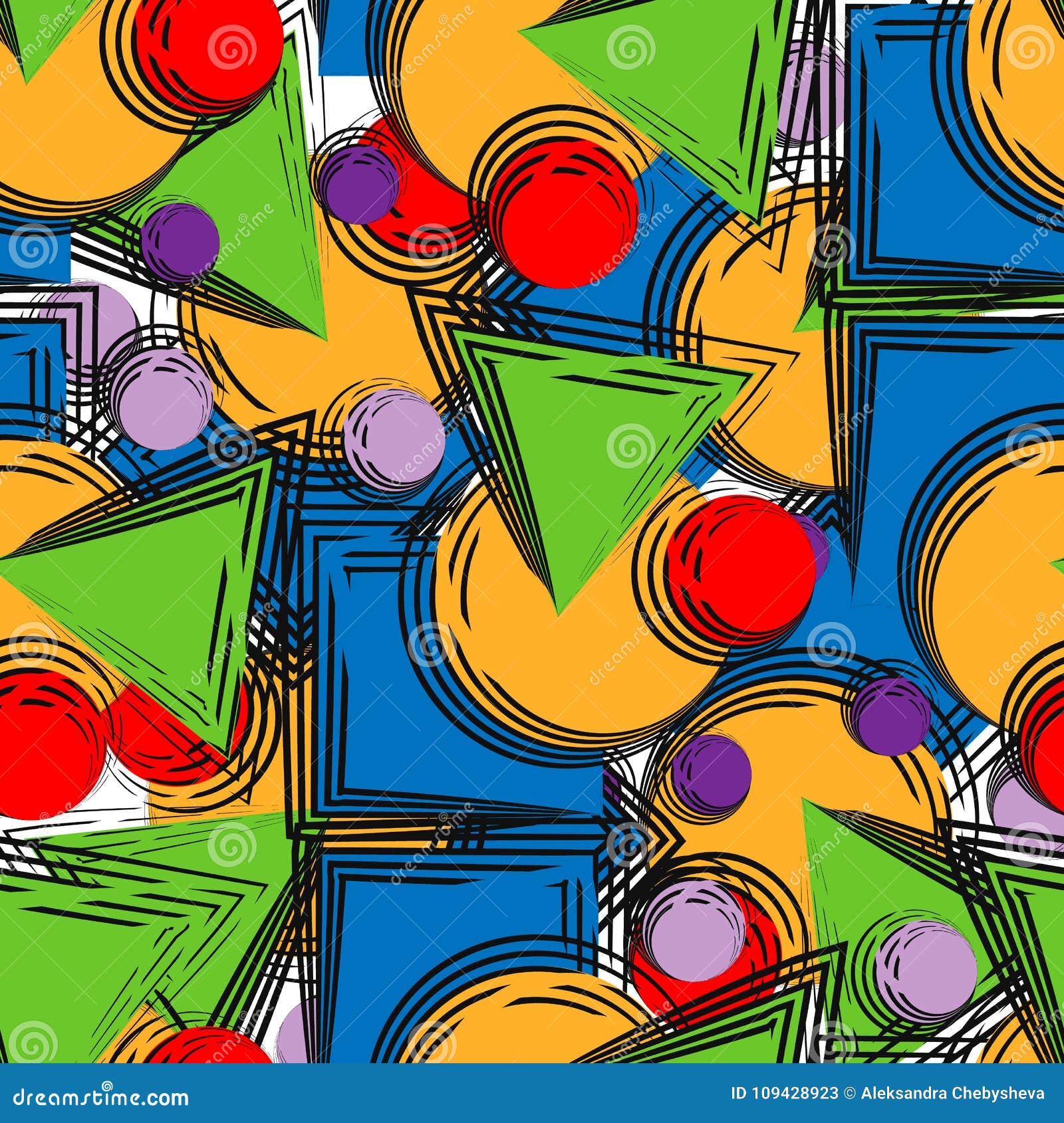 Geometric Seamless Pattern, Abstract Tiling Background, Stock ...