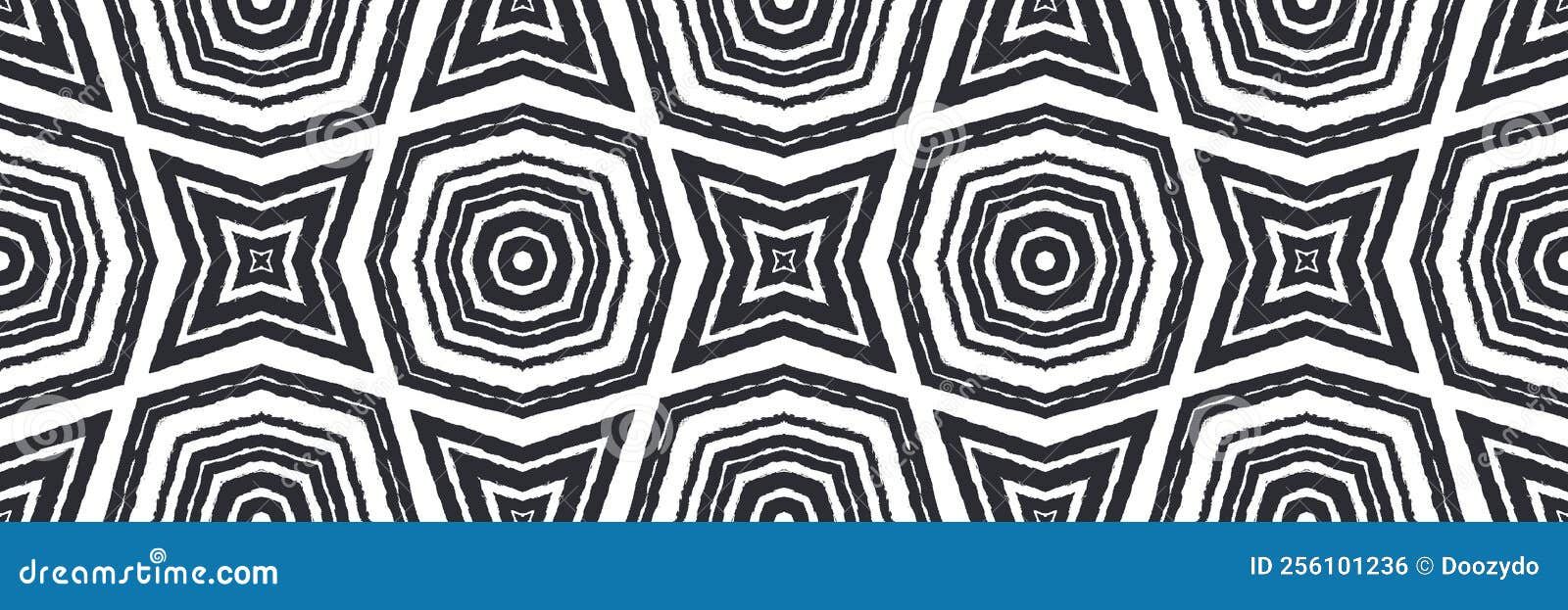Geometric Seamless Pattern. Black Symmetrical Stock Illustration ...