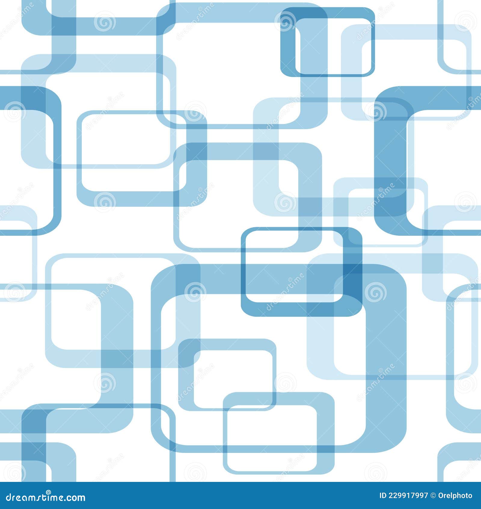 Geometric Seamless Pattern with Blue Rectangles Stock Vector ...