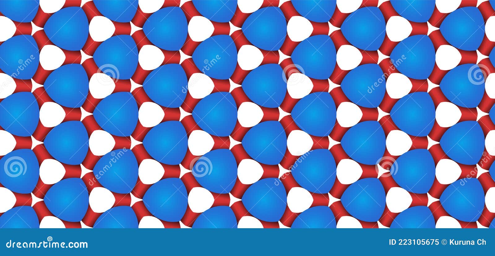 Geometric Seamless Pattern Blue and Red Gradient Background Vector ...