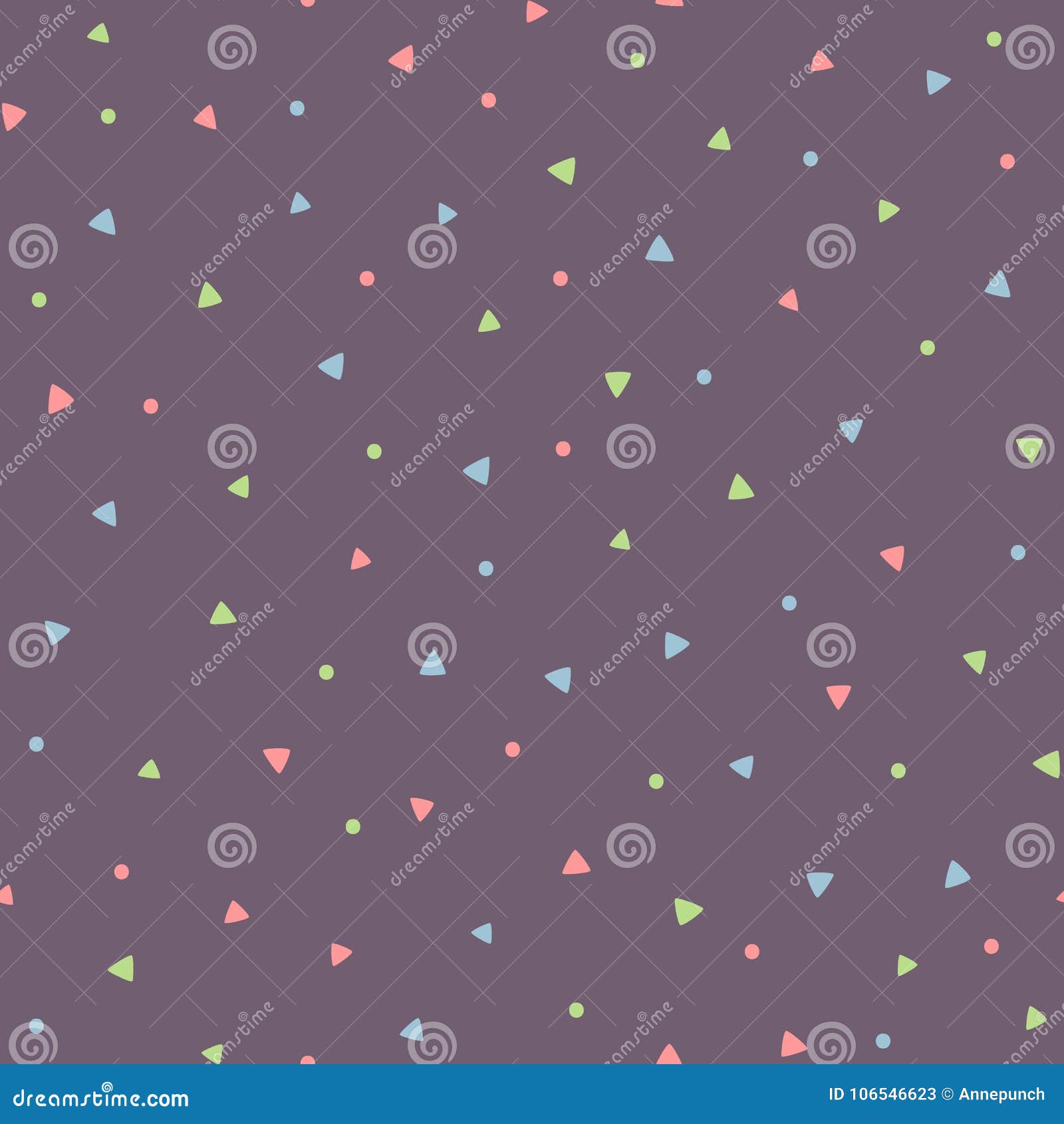 Geometric Seamless Pattern for Children. Repeated Triangles and Round ...