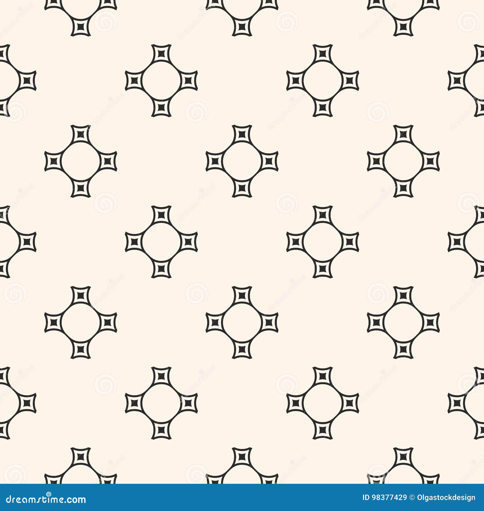 Geometric Seamless Pattern with Cross Stock Vector - Illustration of ...