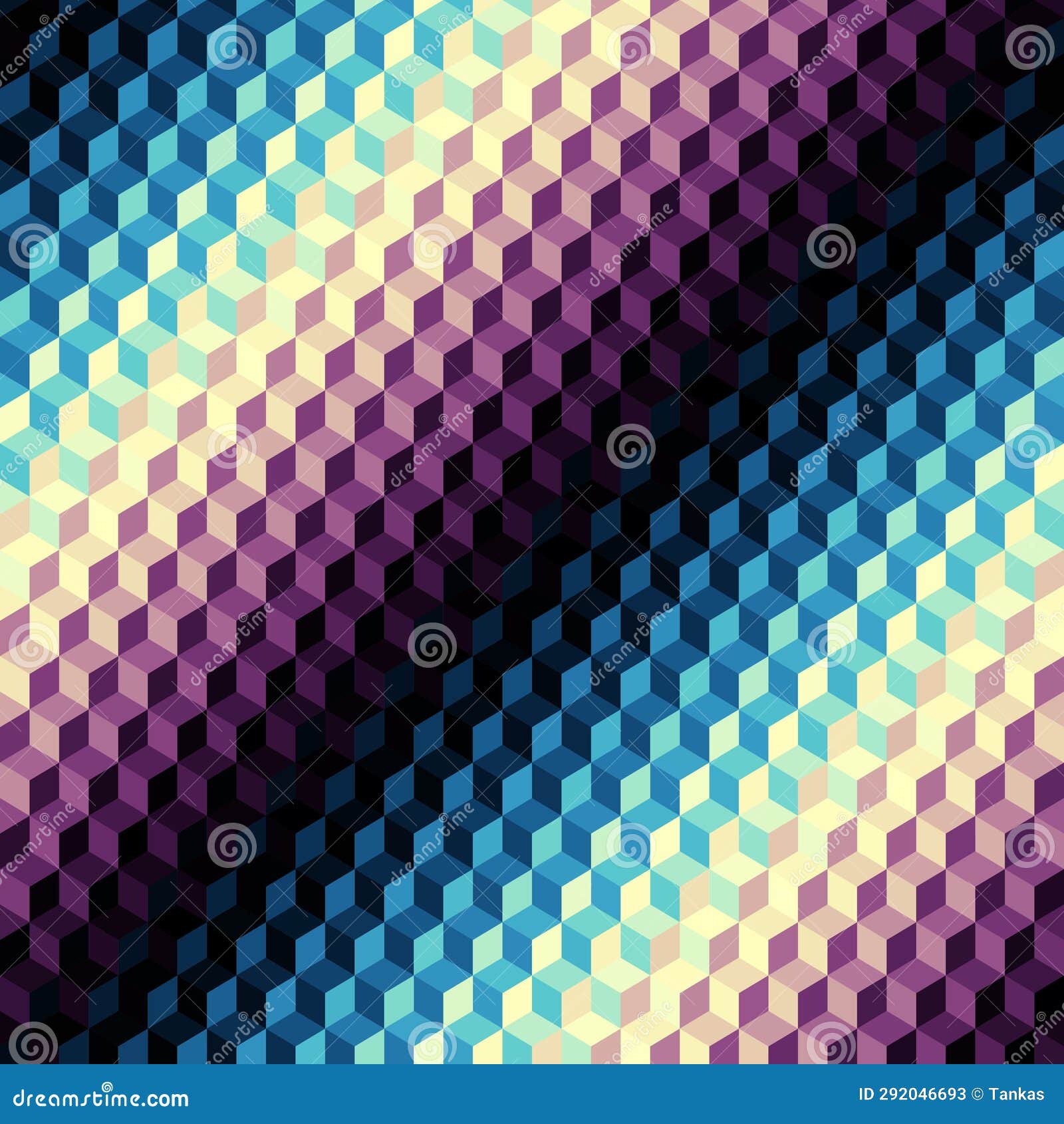 Geometric Seamless Pattern of a Cubes in Low Poly Style. Cubes Style ...