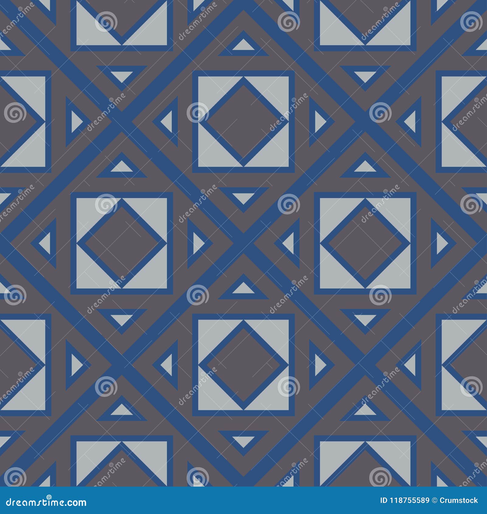 Geometric Seamless Pattern. Dark Blue Background Stock Vector ...