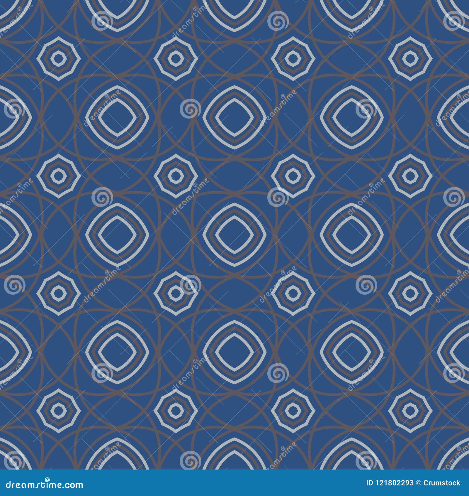 Geometric Seamless Pattern. Dark Blue Background Stock Vector ...