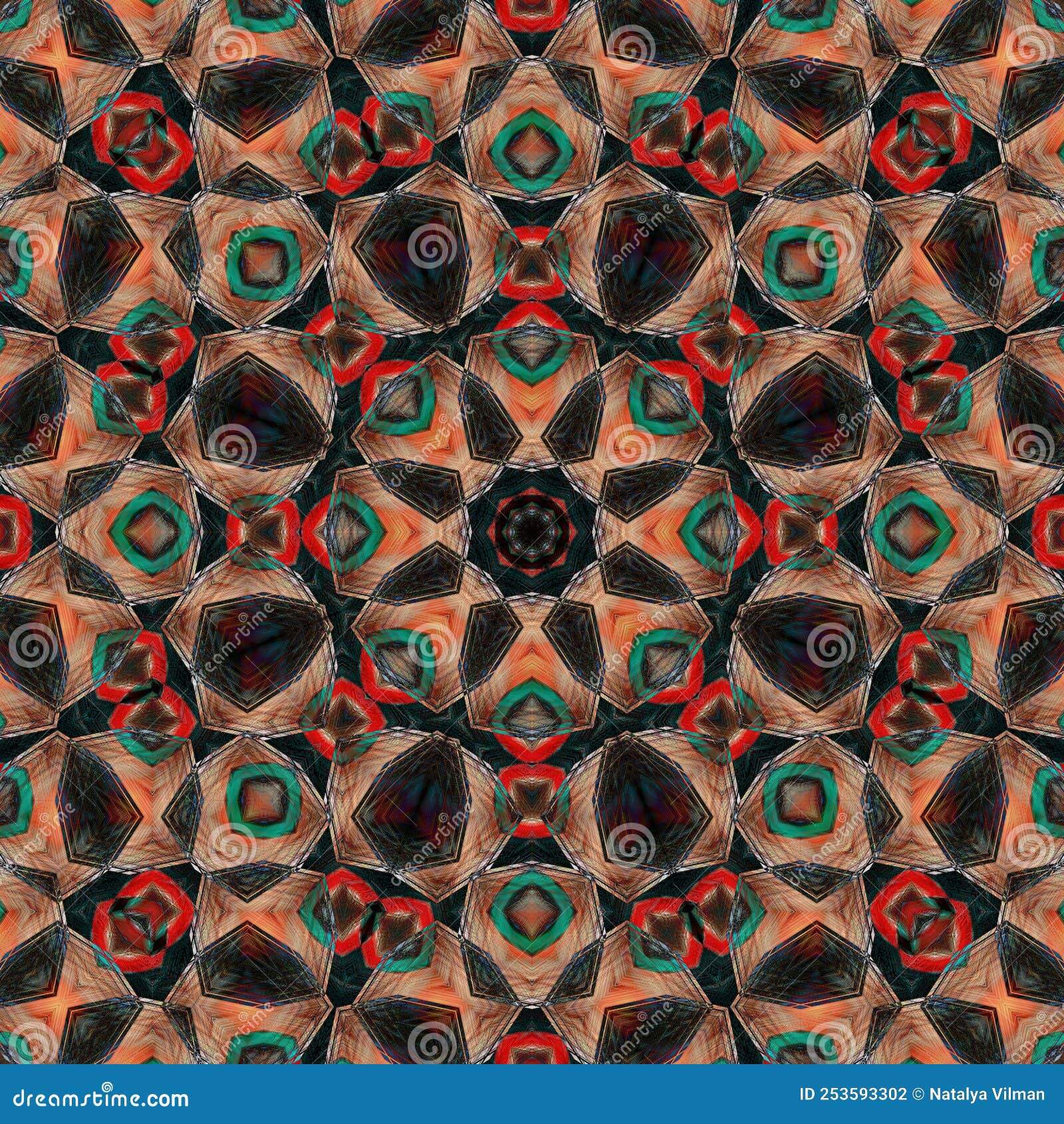 Geometric Seamless Pattern. Decorative Endless Symmetrical Motif. Wall ...