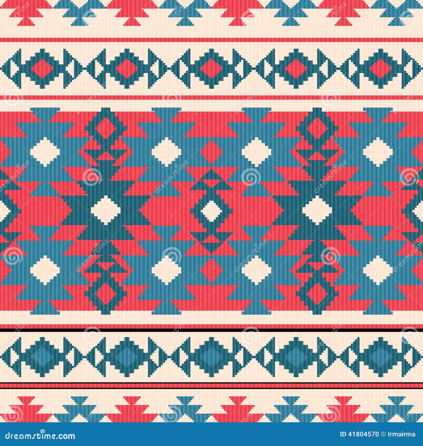 Geometric Seamless Pattern in Ethnic Style Stock Vector - Illustration ...