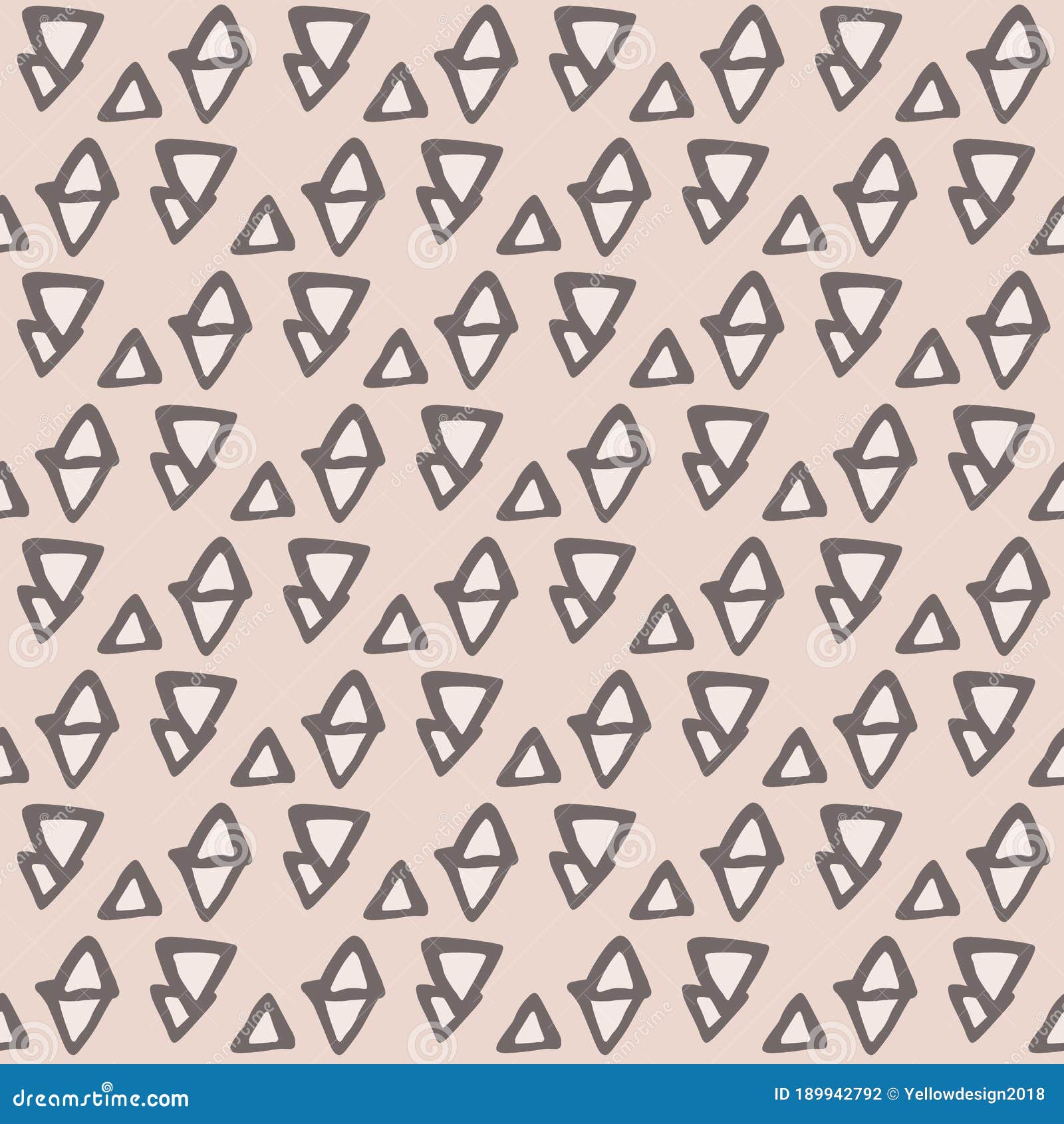Geometric Seamless Pattern With Framed Triangles Light Pink Background