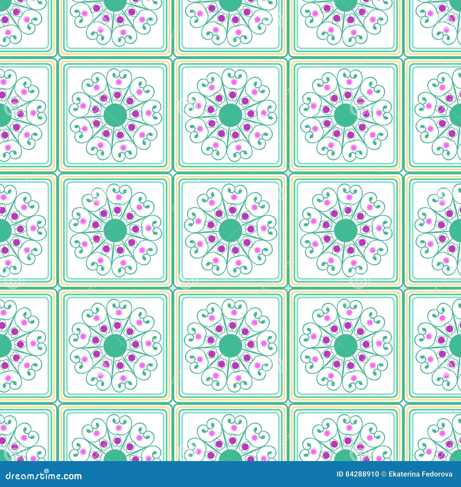 Geometric Seamless Pattern, Green Squares Stock Vector - Illustration ...