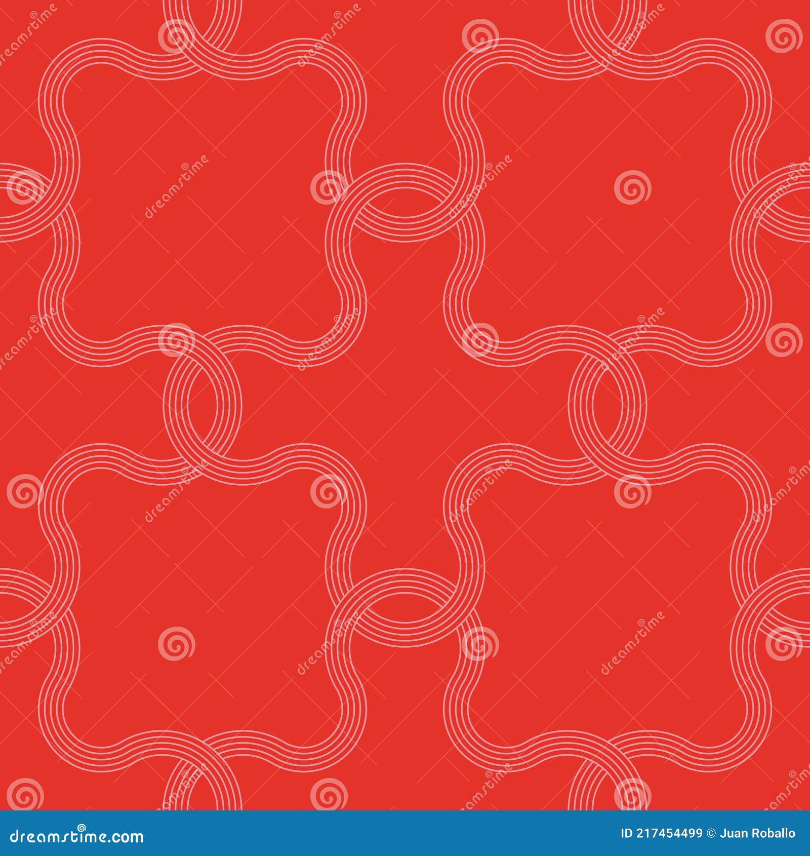 Geometric Seamless Pattern. Interlocking Waves Textile Print Stock ...