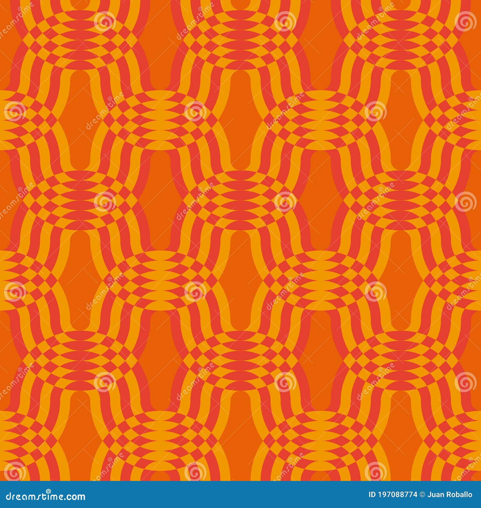 Geometric Seamless Pattern. Interlocking Waves Textile Print Stock ...