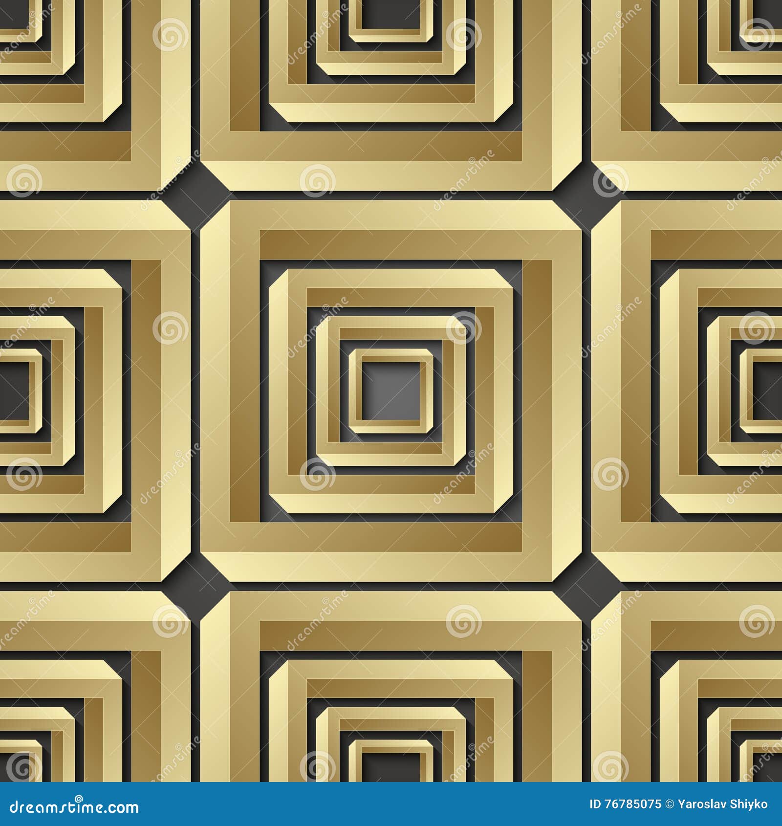 Geometric Seamless Pattern Made of Impossible Shapes Stock Vector ...