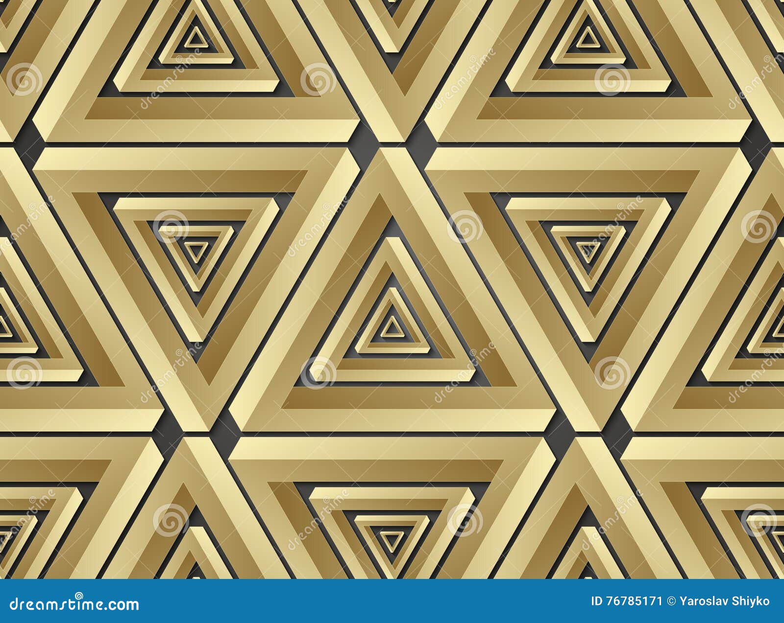 Geometric Seamless Pattern Made of Impossible Shapes Stock Vector - Illustration of frame, gold ...