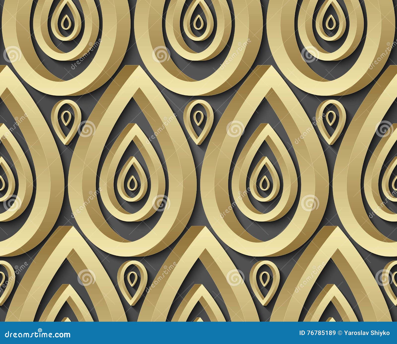 Geometric Seamless Pattern Made of Impossible Shapes Stock Vector ...