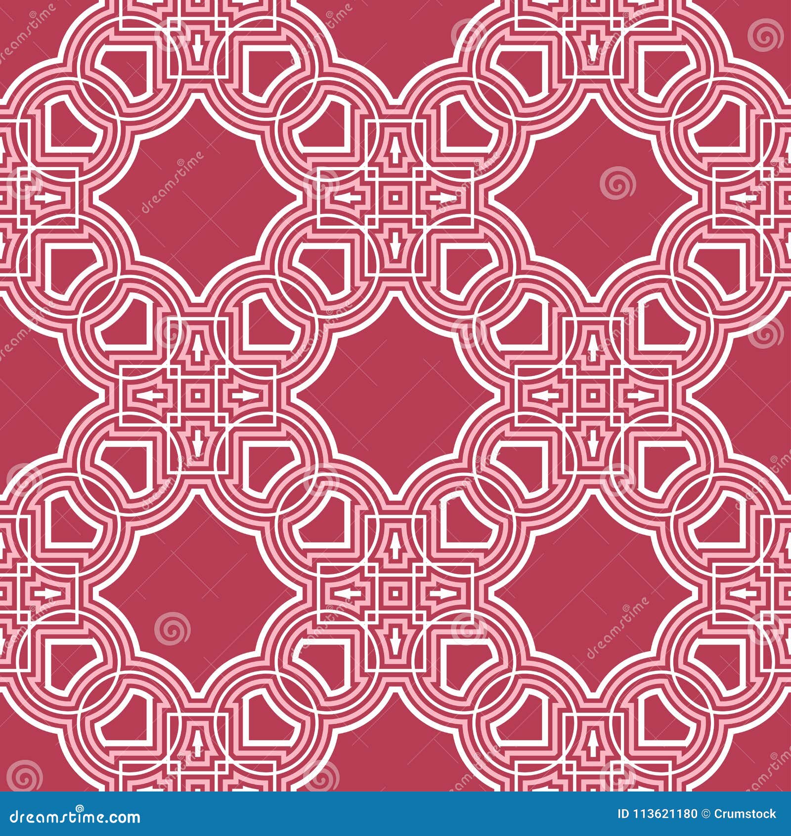 Geometric Seamless Pattern. Pale Red and Beige Background Stock Vector ...