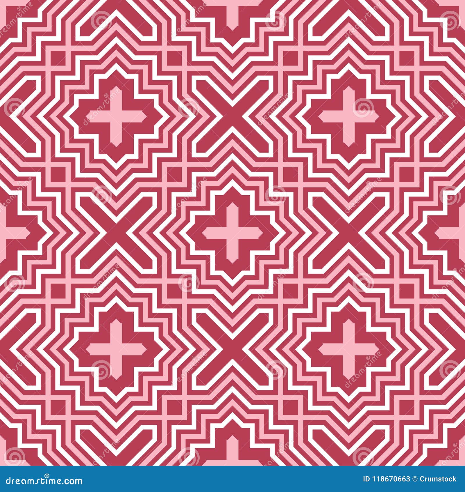 Geometric Seamless Pattern. Pale Red and Beige Background Stock Vector ...