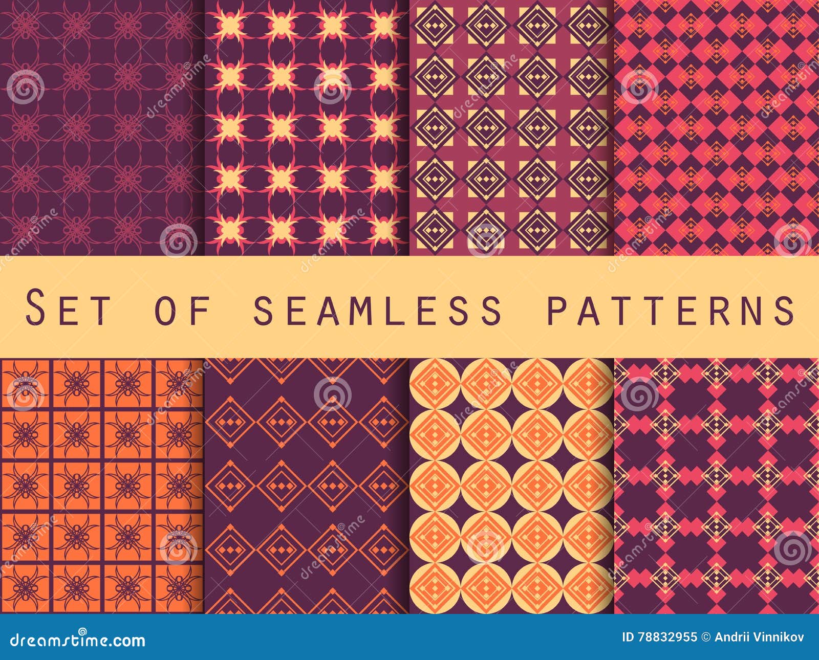 Geometric Seamless Pattern. Patterns with Geometric Shapes. Vector ...