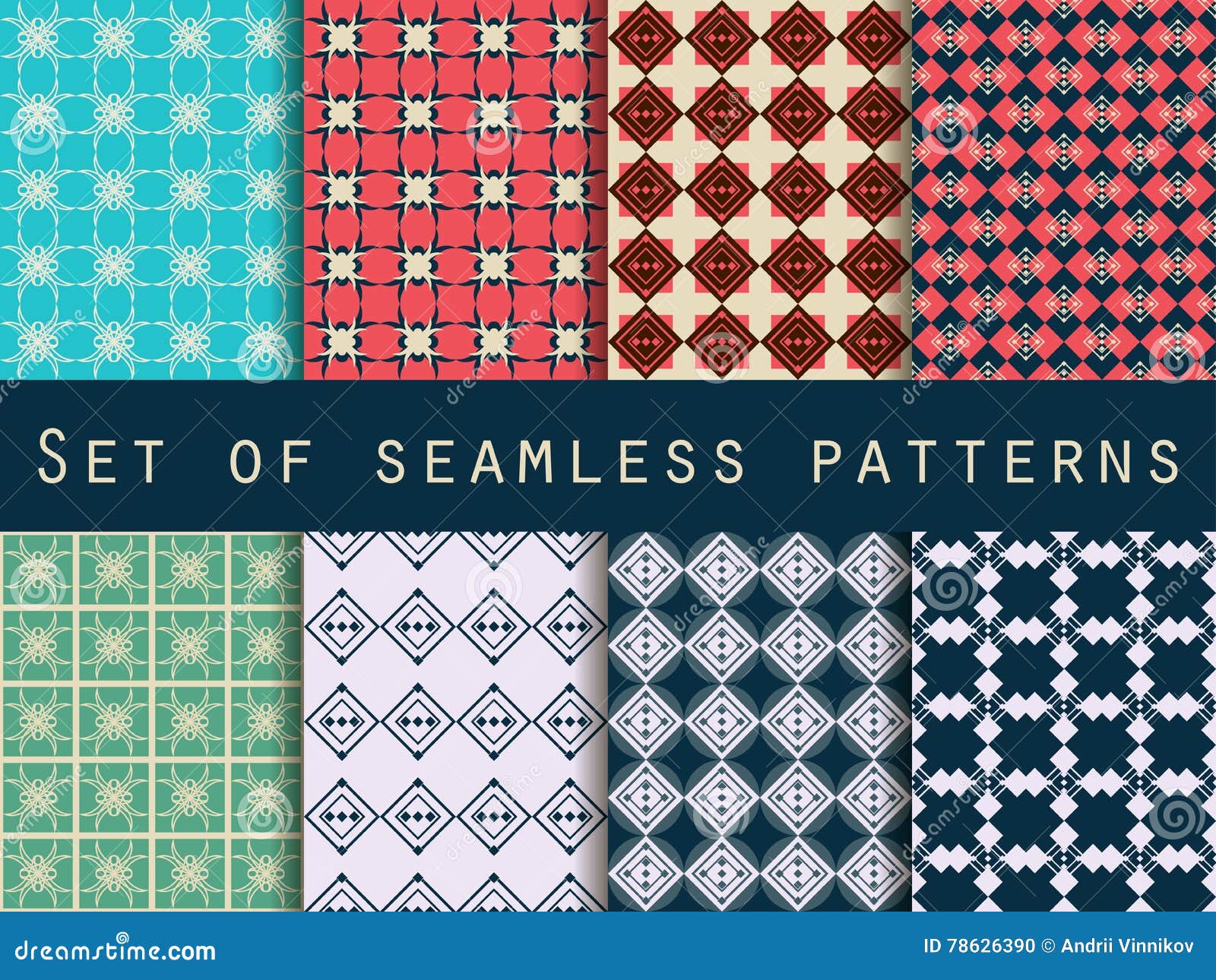 Geometric Seamless Pattern. Patterns with Rhombus. Vector Illustration ...