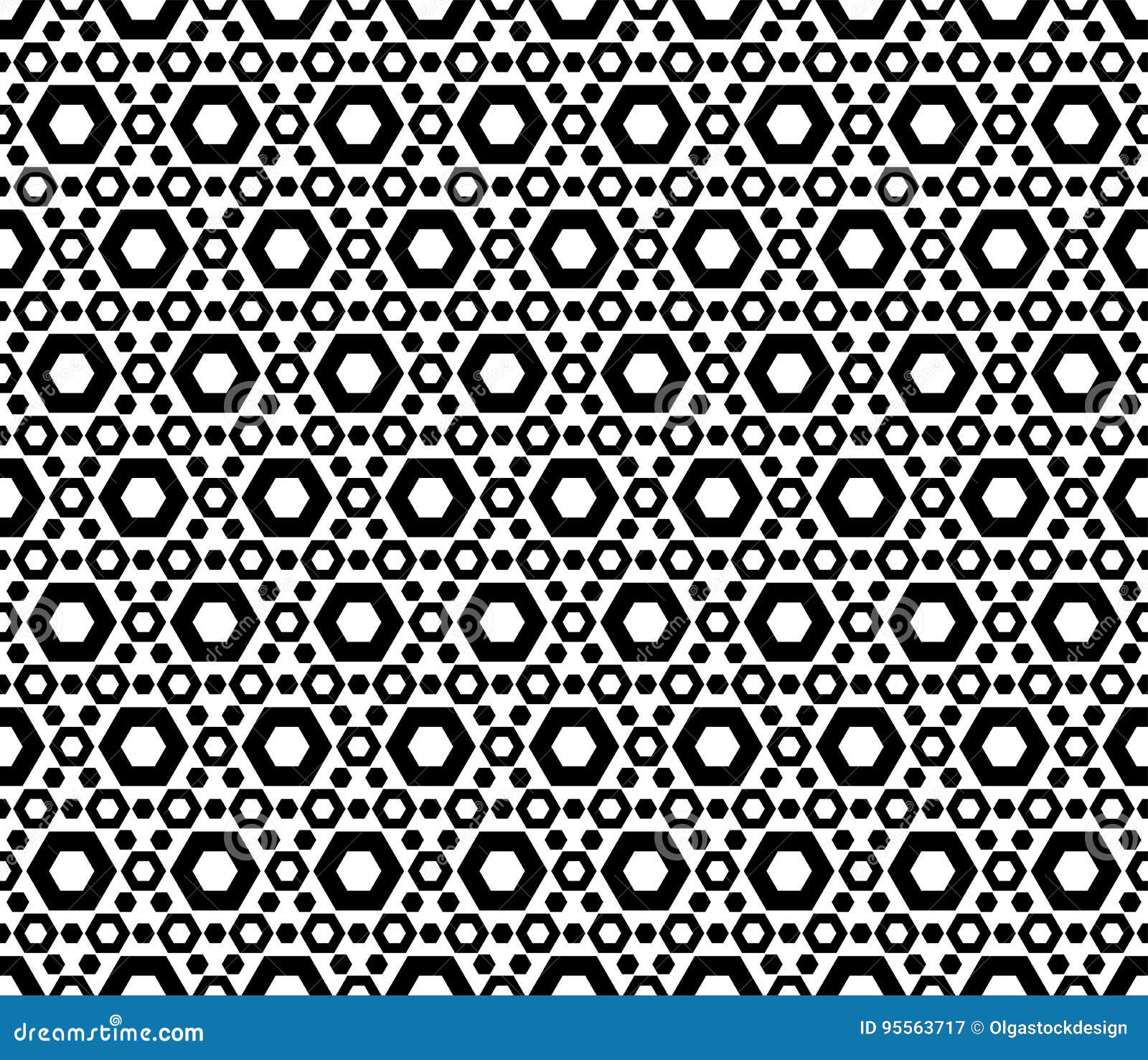 Geometric Seamless Pattern, Perforated Hexagons Texture Stock Vector ...