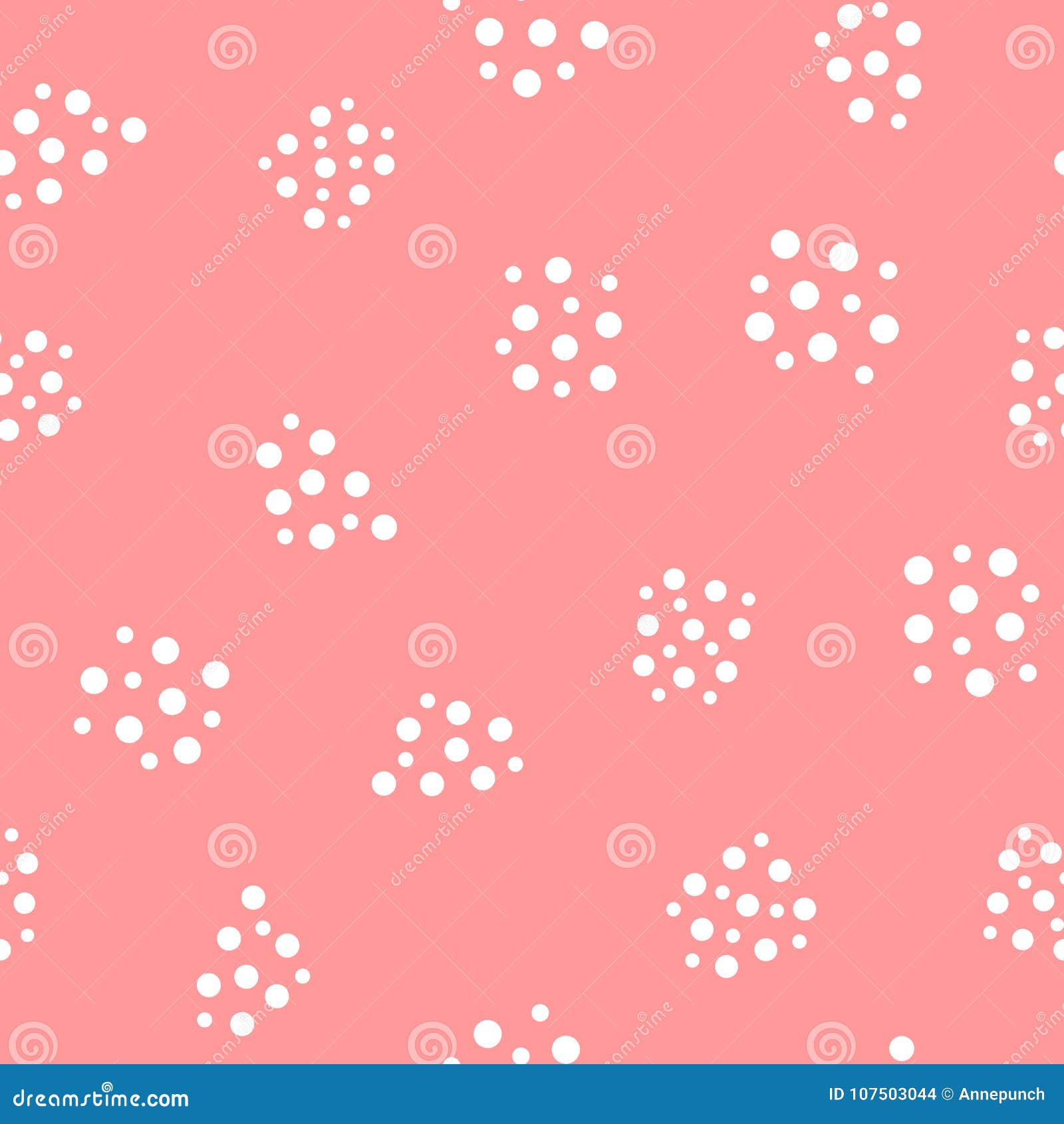 Geometric Seamless Pattern with Randomly Scattered Round Dots. Stock ...