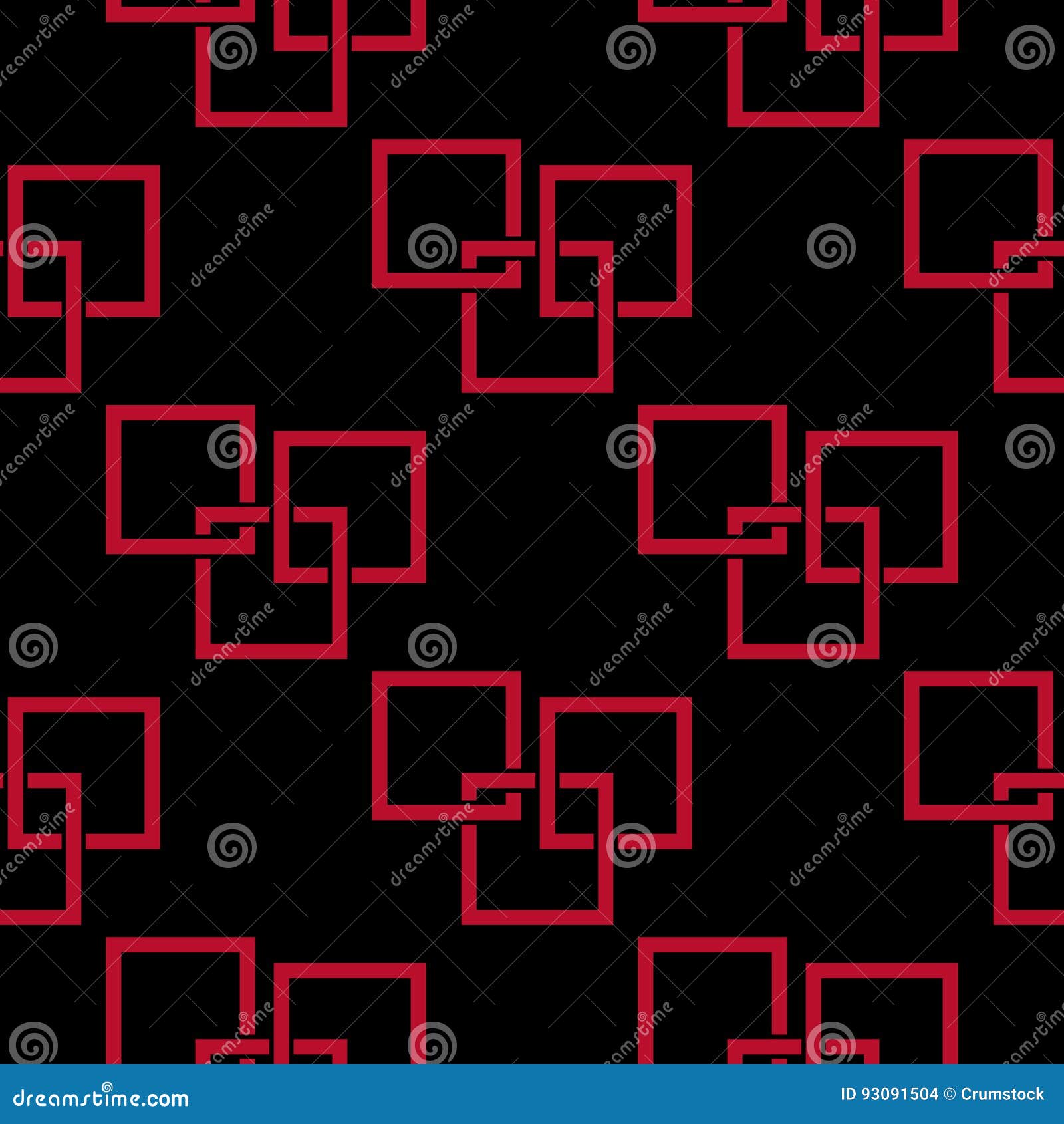 Geometric Seamless Pattern. Red and Black Abstract Background with ...