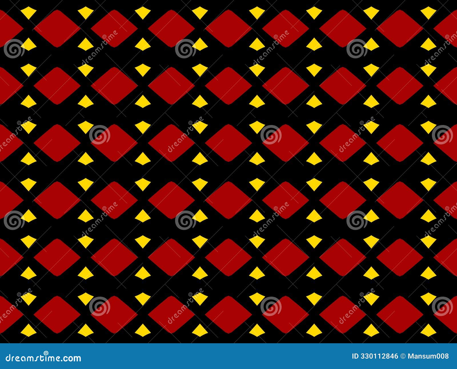 Geometric Seamless Pattern with Red and Black Squares Stock ...