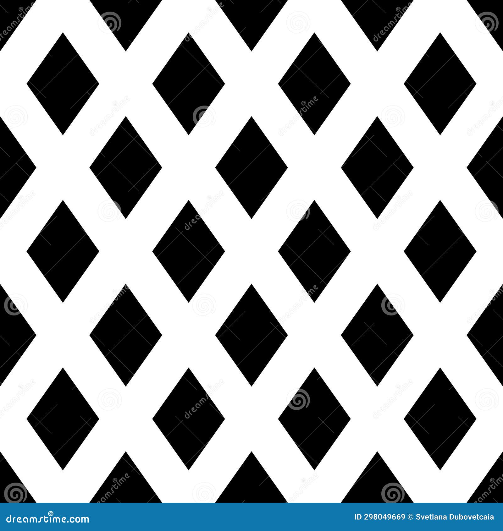 Geometric Seamless Pattern. Repeated Abstract Rhombus Pattern. Black Geometry Texture on White ...