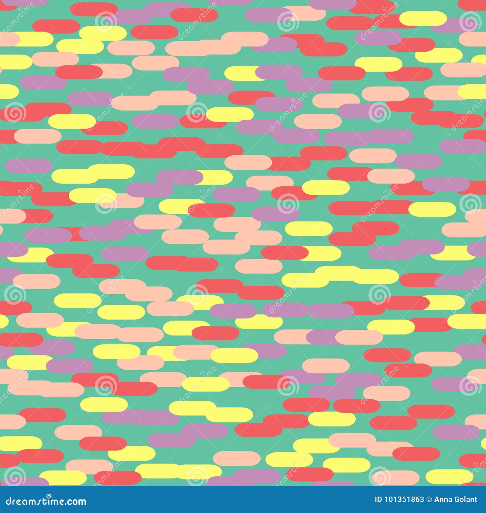 Geometric Seamless Pattern. Repeating Vector Illustration with Ovals ...