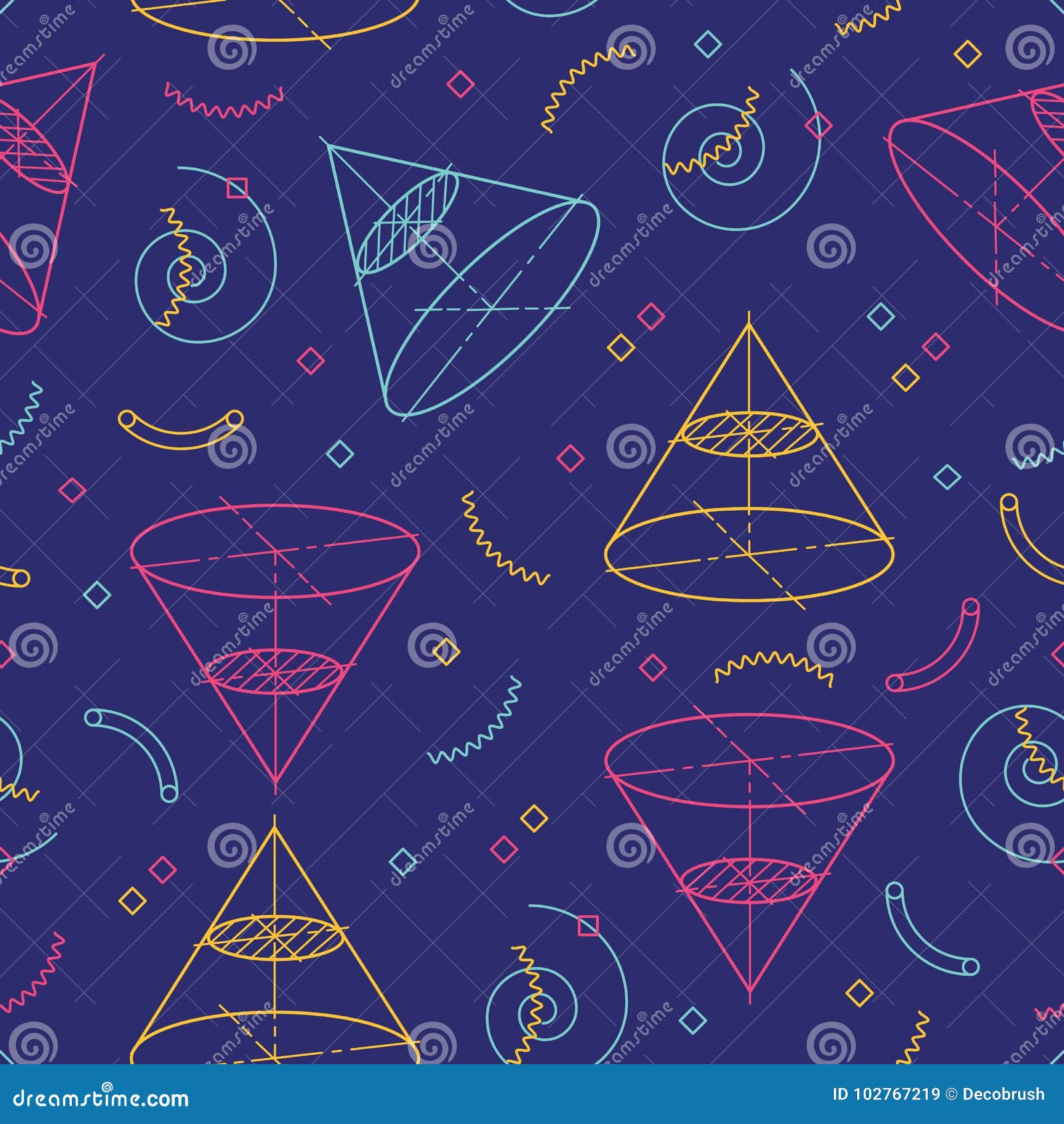 Seamless With Algebra Symbols For Background Cartoon Vector ...