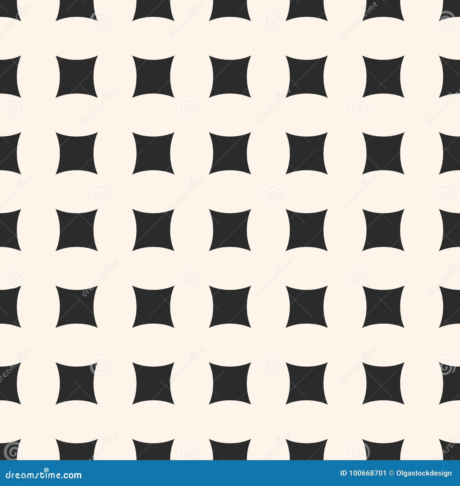 Geometric Seamless Pattern with Square Concave Shapes Stock Vector ...