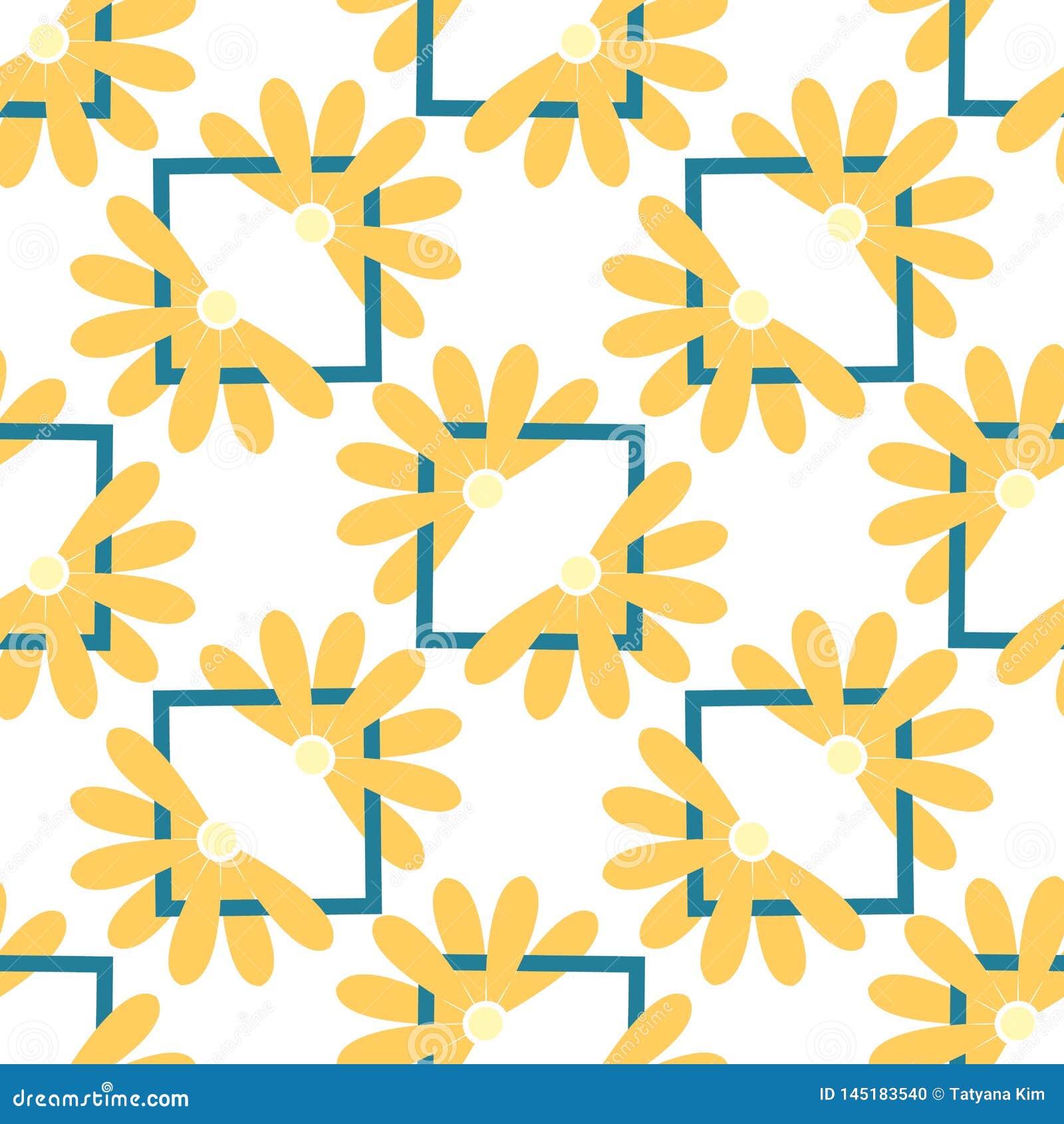 Geometric Seamless Pattern with Square Frames and Colors. Vector Stock ...