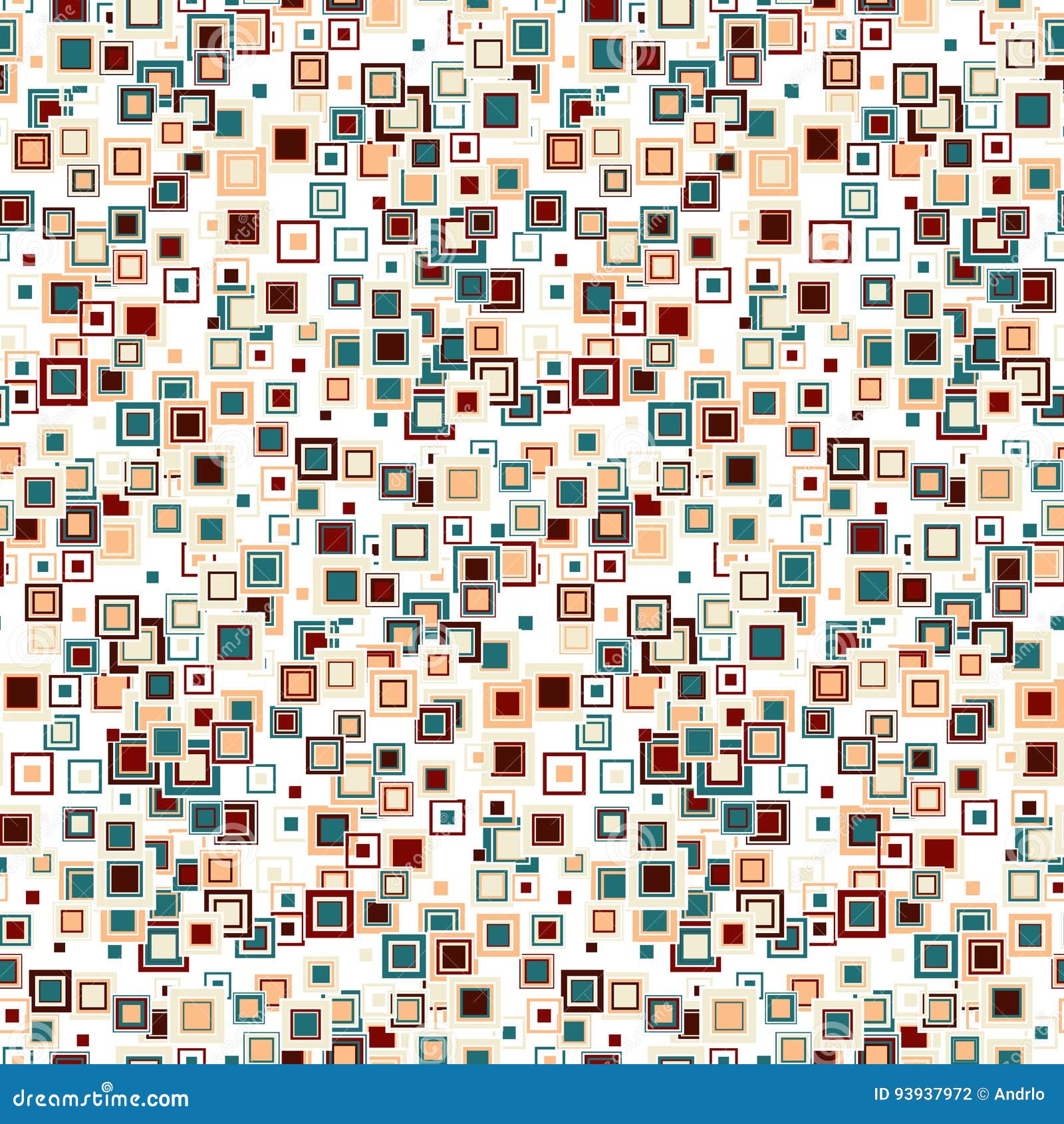 Geometric Seamless Pattern. the Squares of Different Sizes and Colors ...