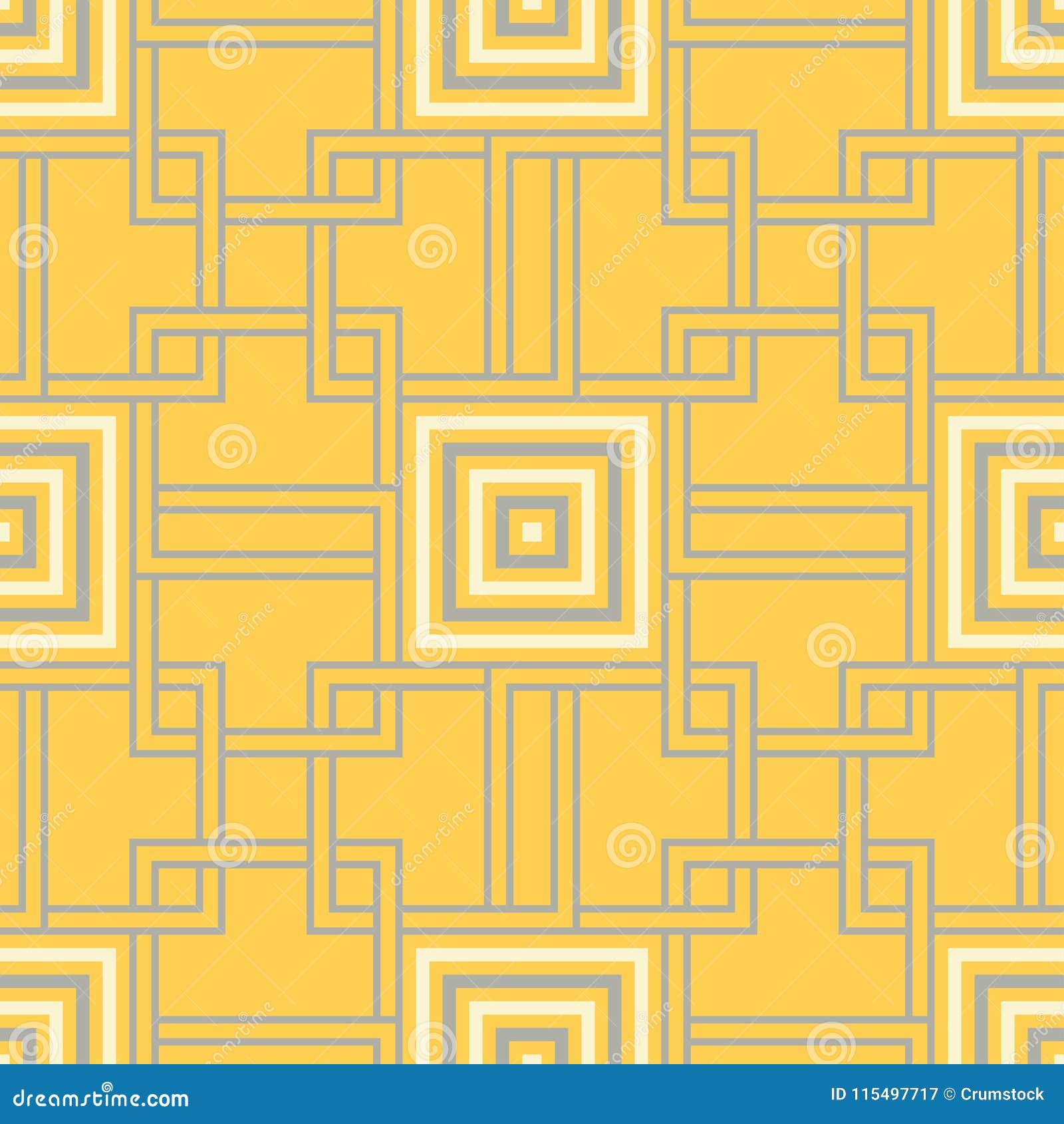Geometric Seamless Pattern. Yellow Background Stock Vector ...