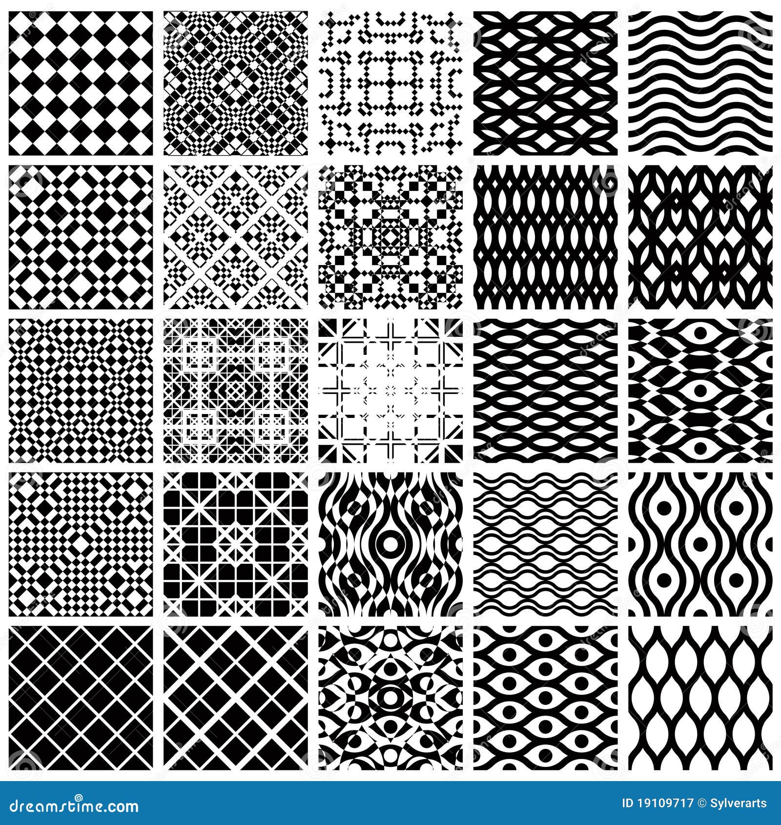 Geometric Seamless Patterns. Stock Vector - Illustration of circle ...