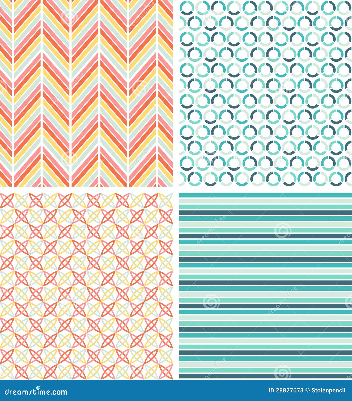 Geometric Seamless Patterns Stock Vector - Illustration of repeat ...