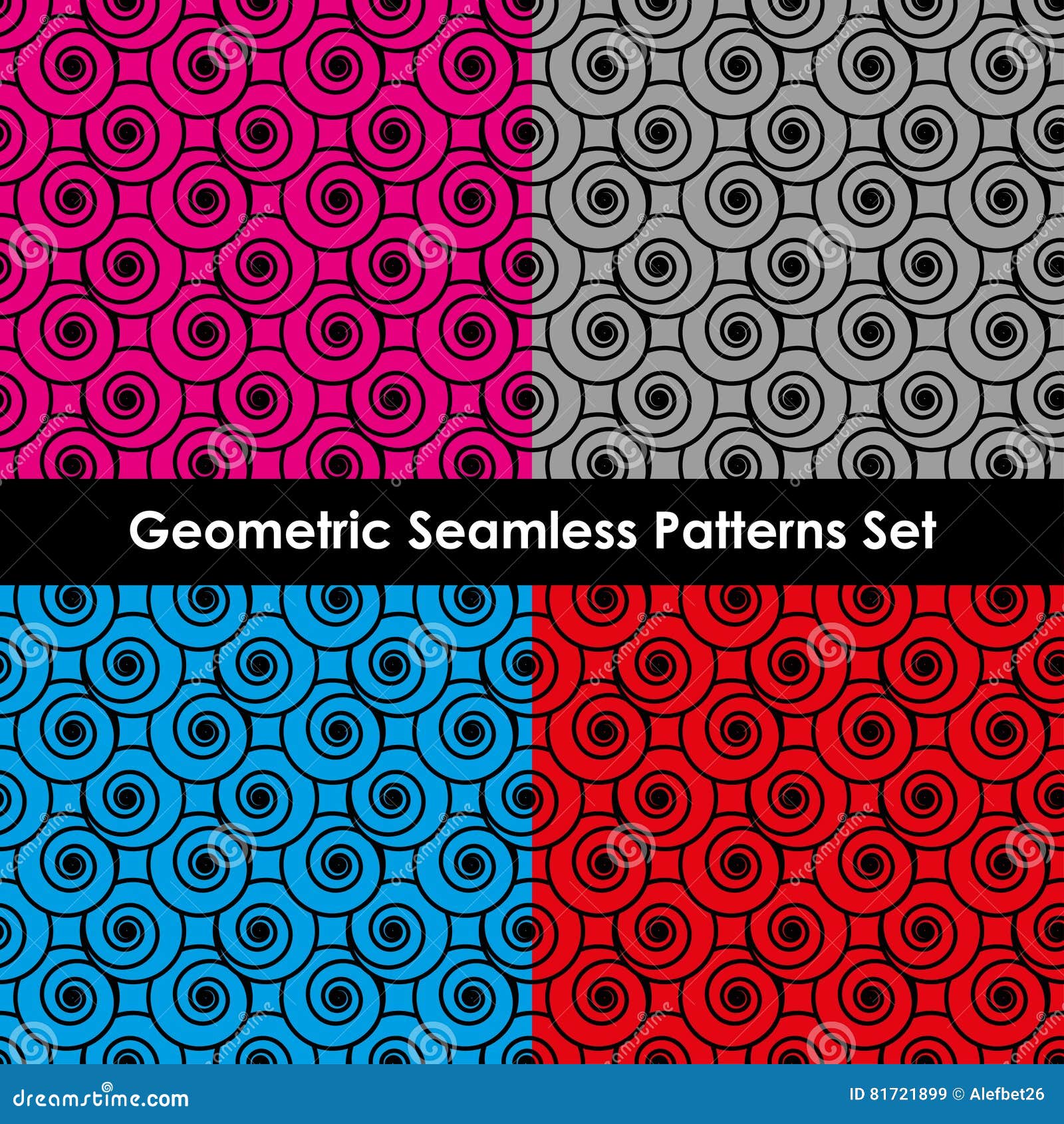 Geometric Seamless Patterns. EPS 8 Stock Illustration - Illustration of ...