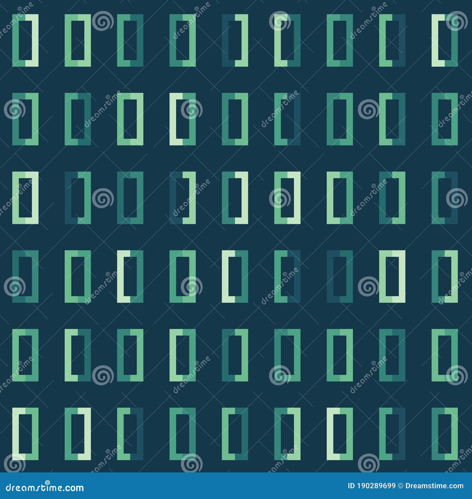 Geometric Seamless Repeating Pattern of Rectangles Stock Illustration ...